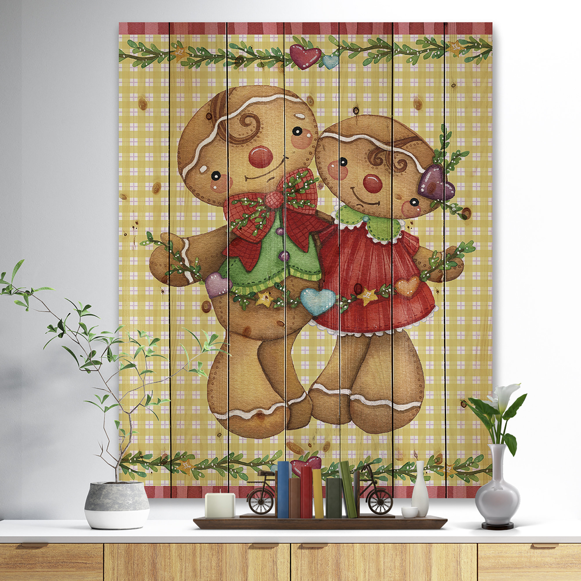 East Urban Home 'Christmas Gingerbread Love' Graphic Art - Wayfair Canada