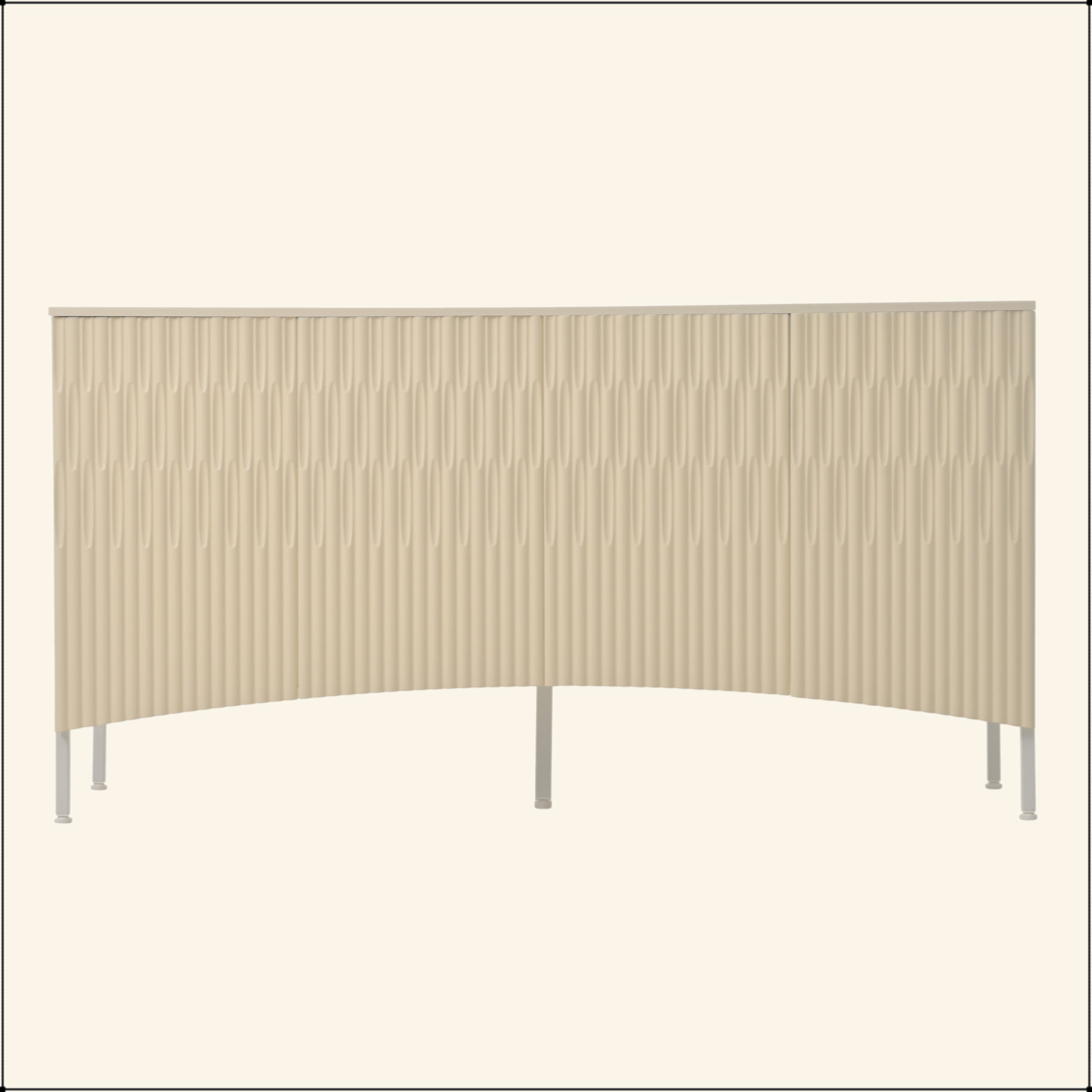 Winston Porter Elegant Sideboard Featuring Curved Bottom Doors With ...
