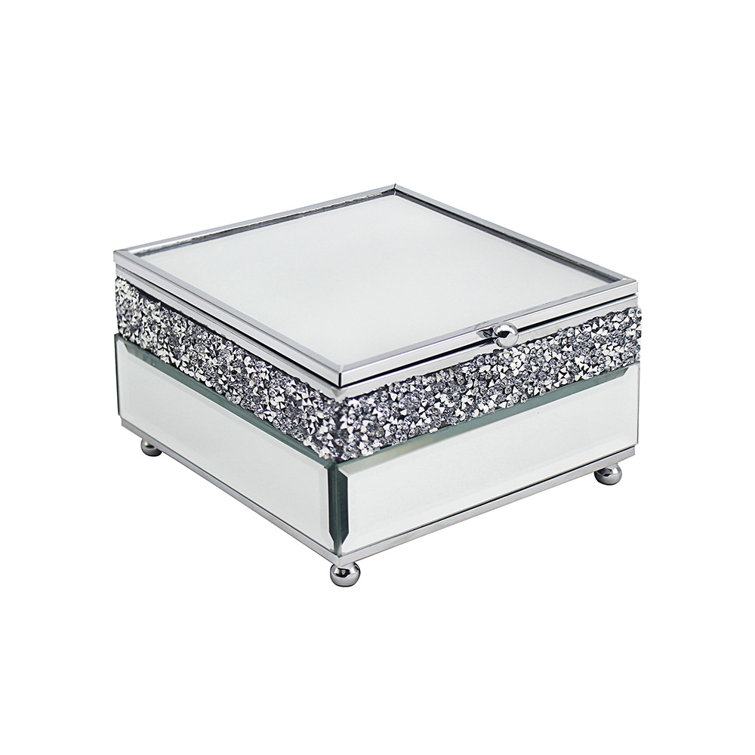 Canora Grey Glass Jewellery Box + Mirror | Wayfair.co.uk
