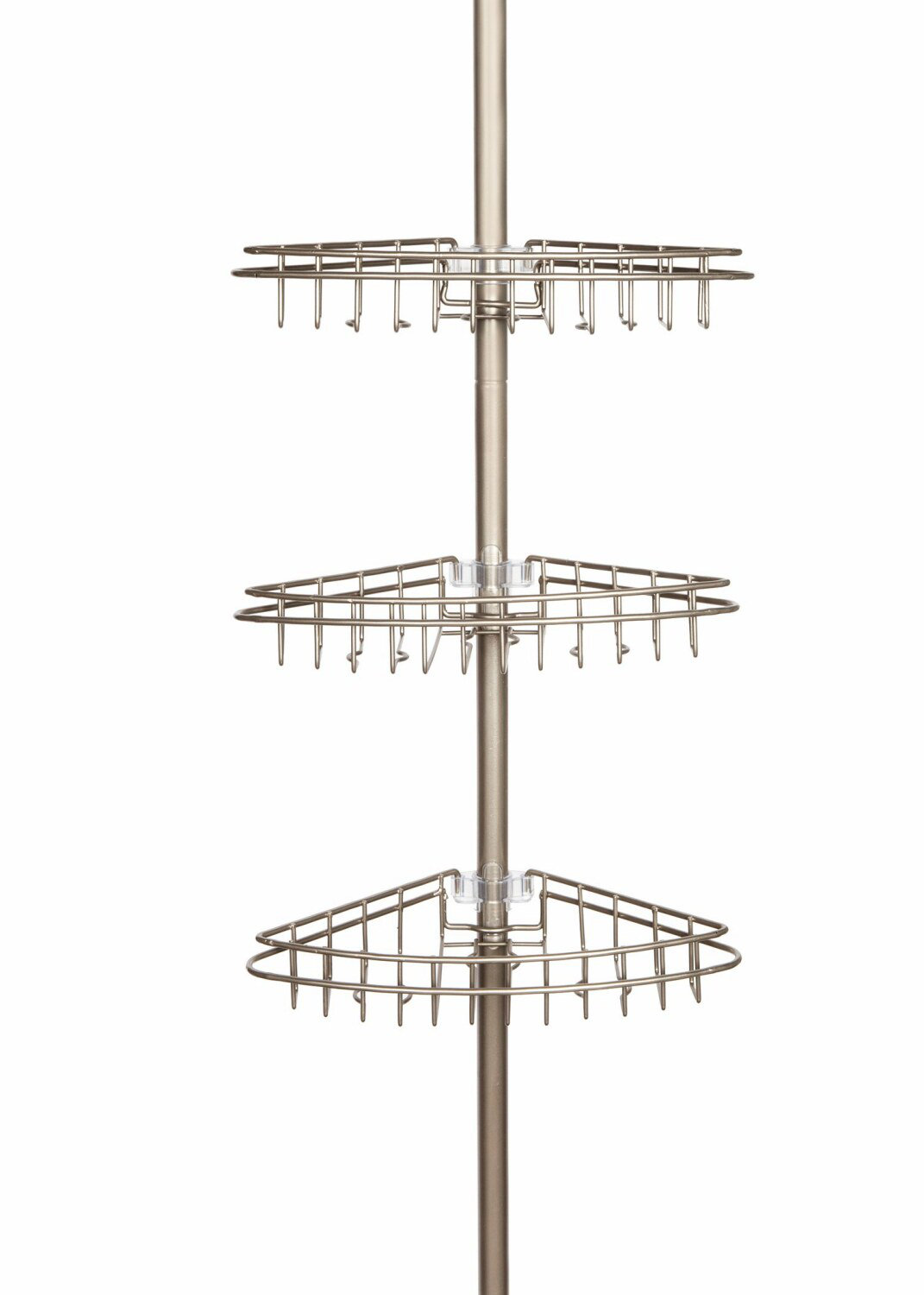 Hokku Designs Adjustable Height Spring Tension Shower Caddy with Rust ...