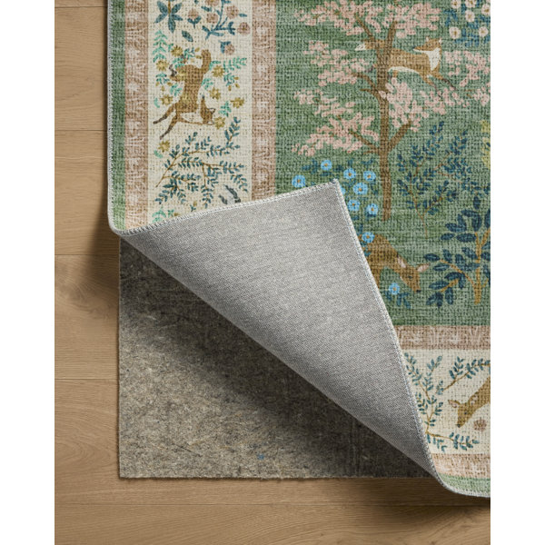 Rifle Paper Co. x Loloi Canopy Sage / Blush Area Rug & Reviews | Wayfair