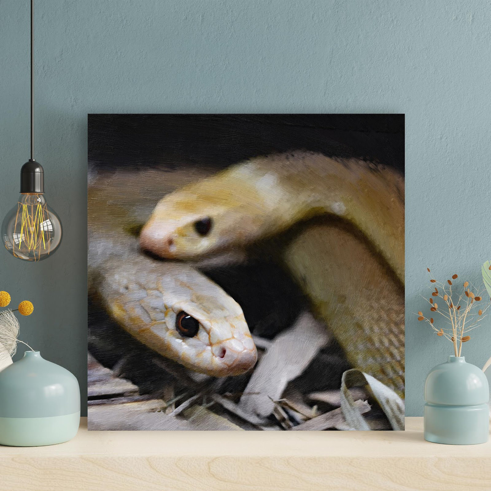 Latitude Run® Two Brown Snakes - Wrapped Canvas Painting - Wayfair Canada