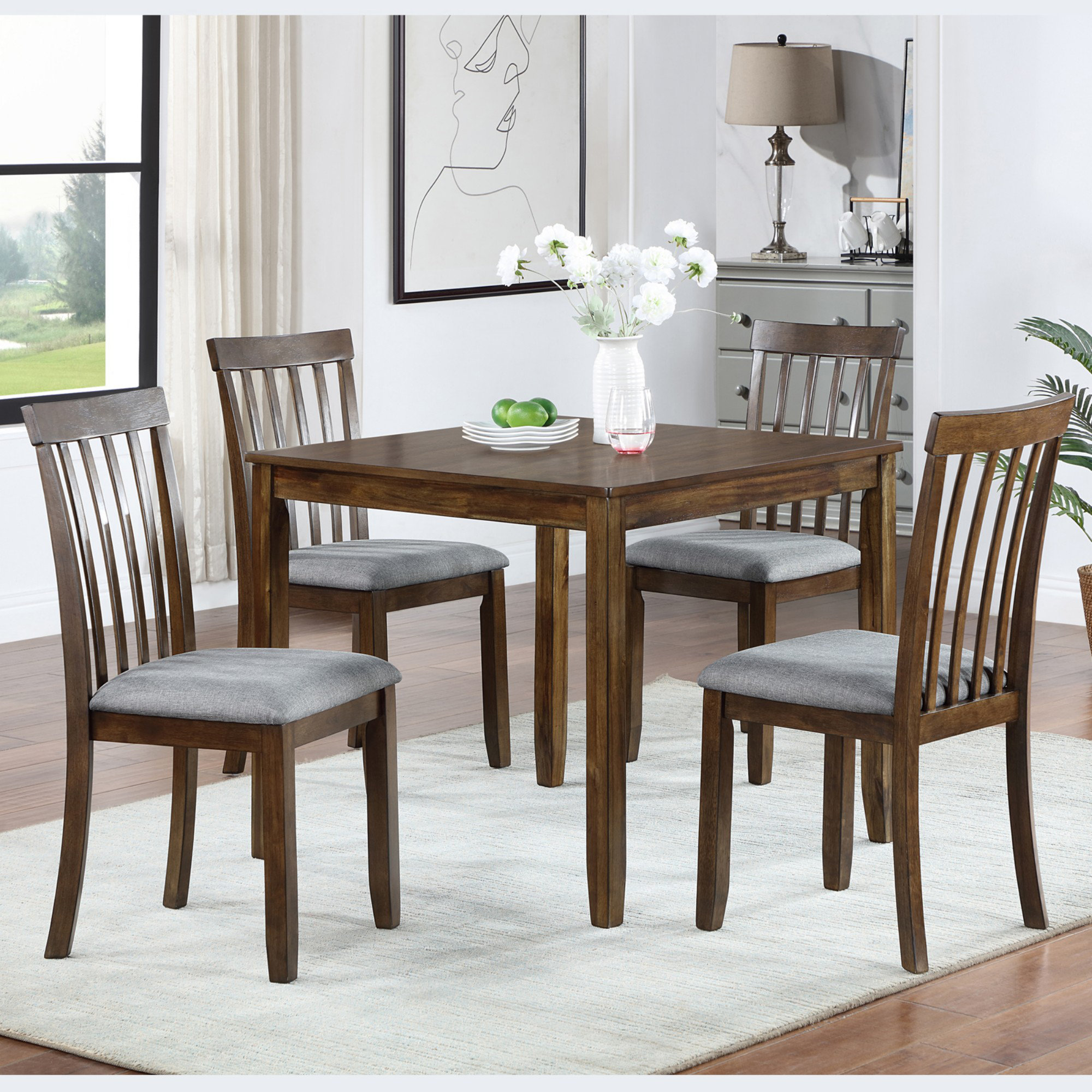 17 Stories Dining Table Set 5 Pieces | Wayfair