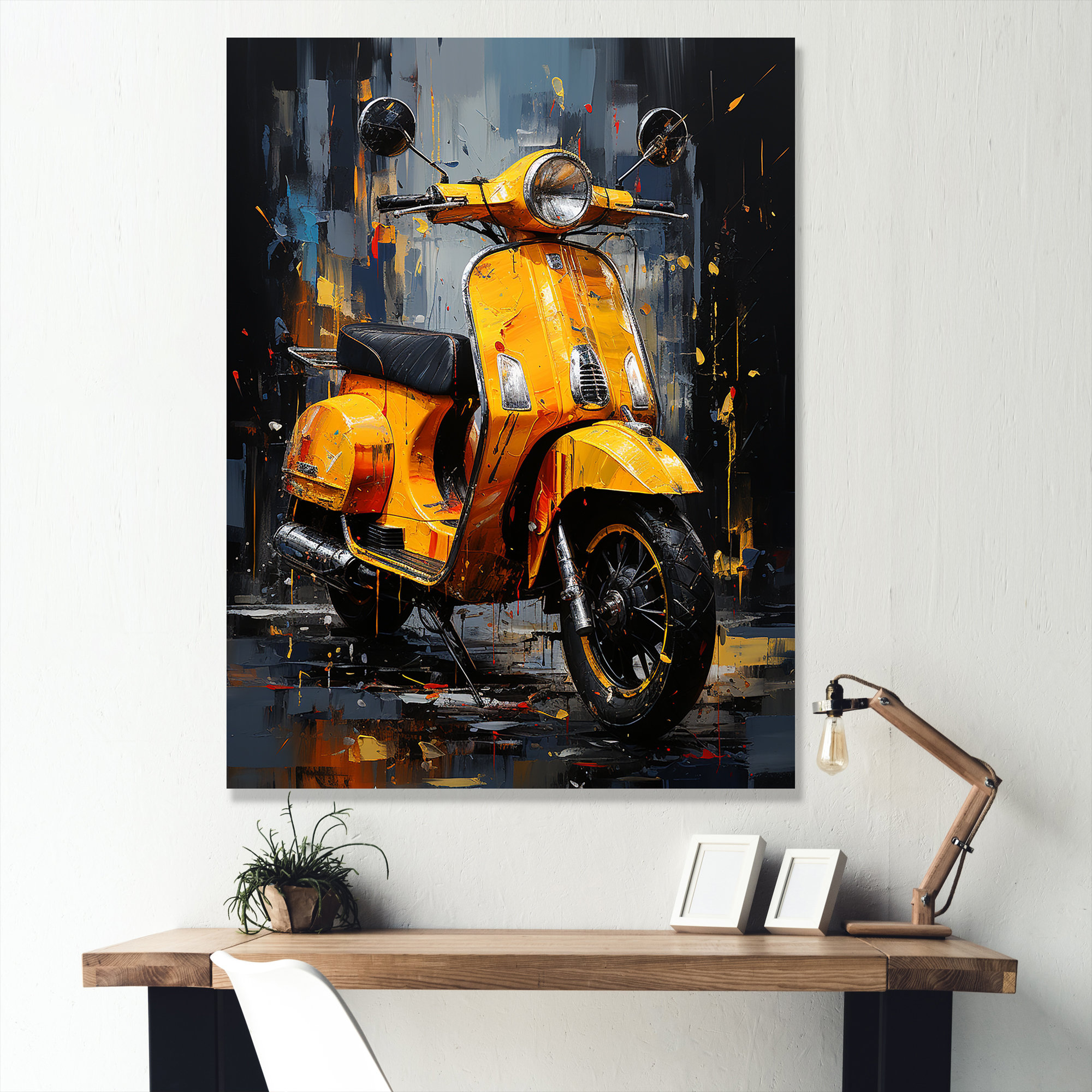 Williston Forge Edgy Scooter Graffiti Odyssey I On Canvas Print | Wayfair