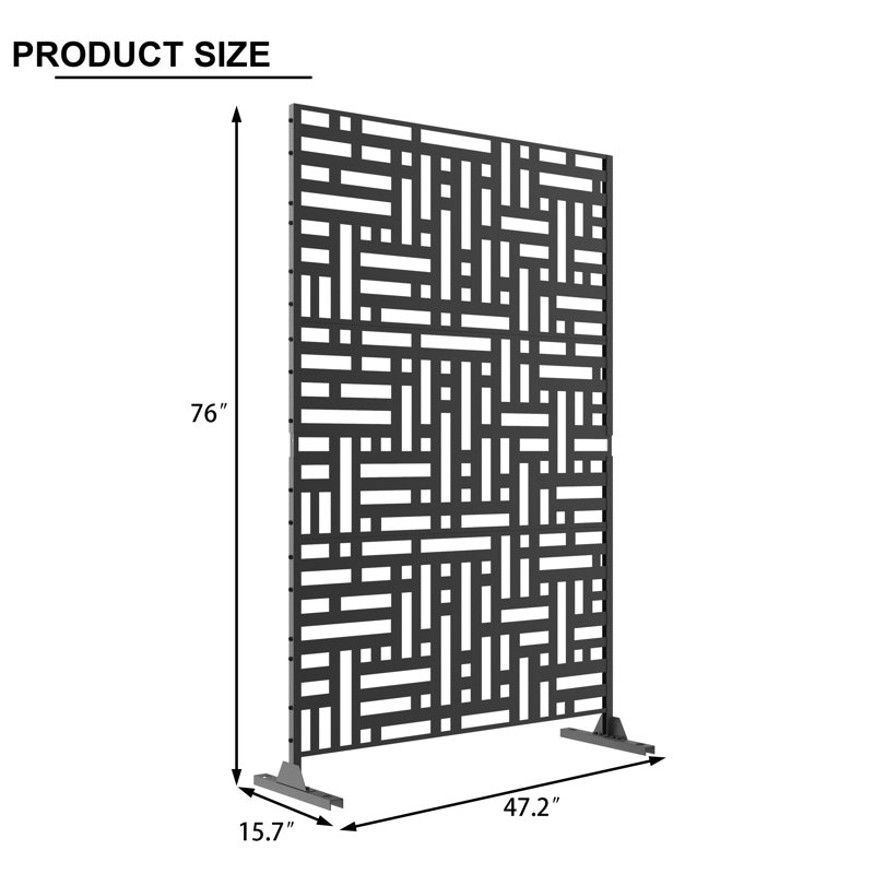 UIXE Stanaford 76'' x 47.2'' Privacy Metal Screen Fence Panel | Wayfair