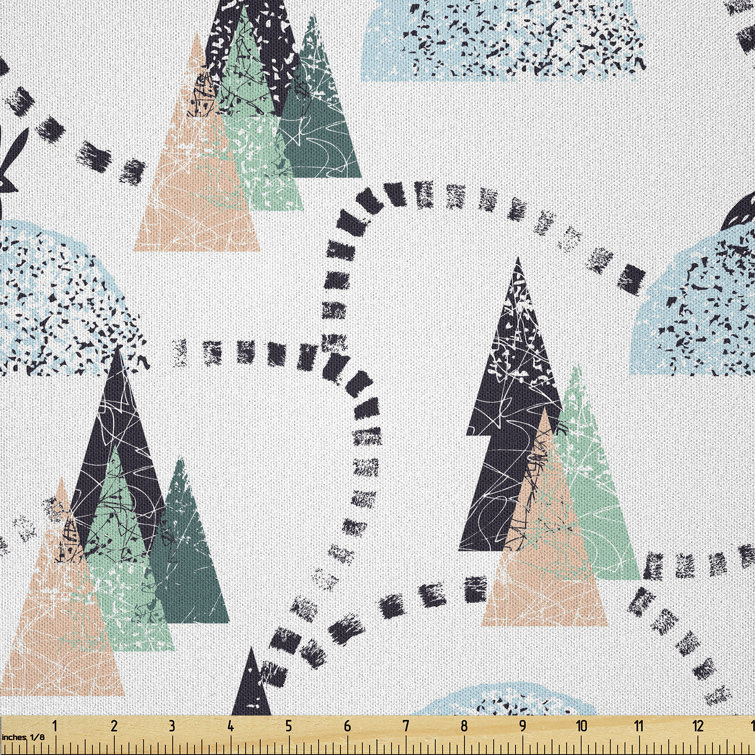The Seasonal Aisle Allexis Winter Forest Christmas Snow Fabric ...