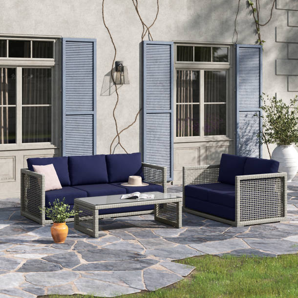 Kelly Clarkson Home Aura 3 Piece Outdoor Patio Wicker Rattan Set | Wayfair