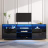 Orren Ellis LED TV Stand, Modern TV Stand With LED Lights And High ...