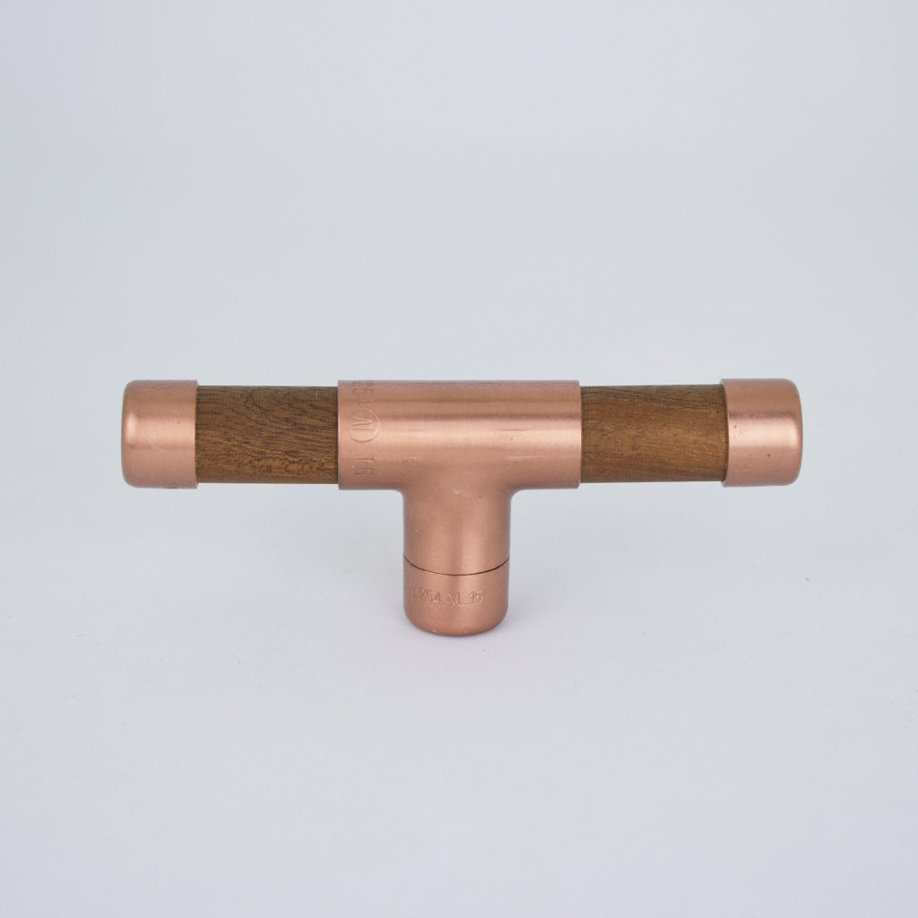 Proper Copper Design Copper Knob With Iroko T-Shaped | Wayfair.ie
