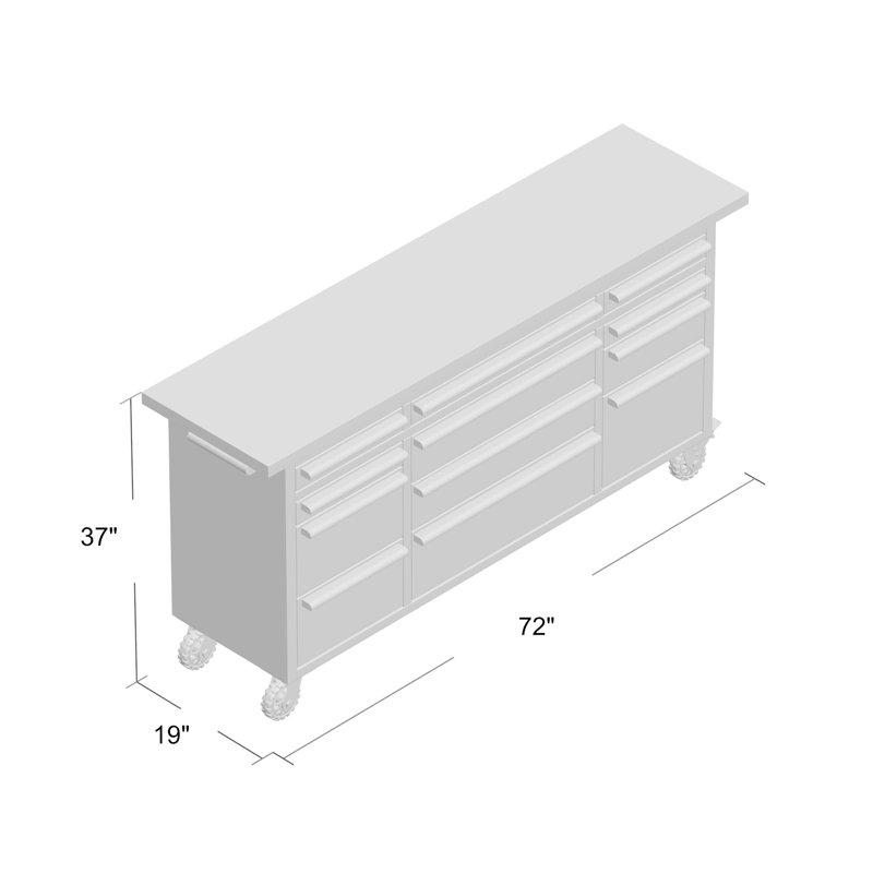 WFX Utility™ 72'' W Wood Top Workbench with Wheels & Reviews | Wayfair