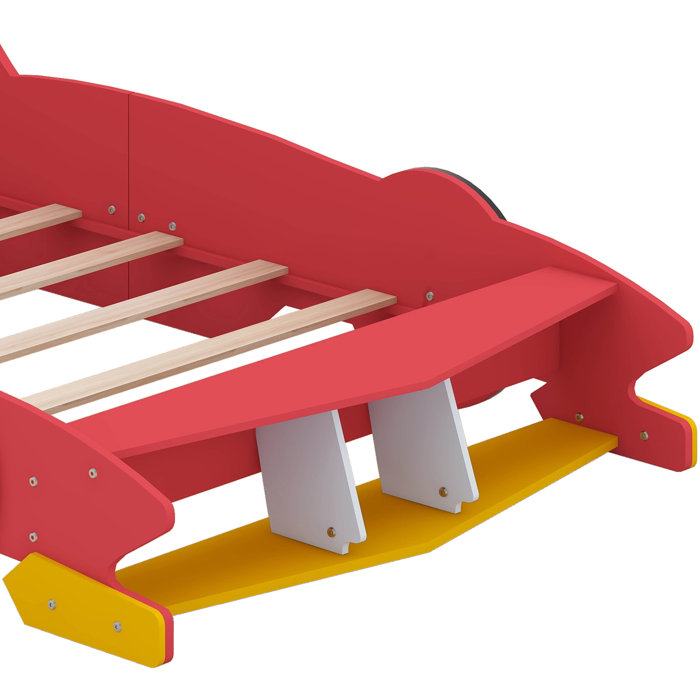 Youzi Unfinished Race Car-Shaped Platform Bed with Wheels | Wayfair