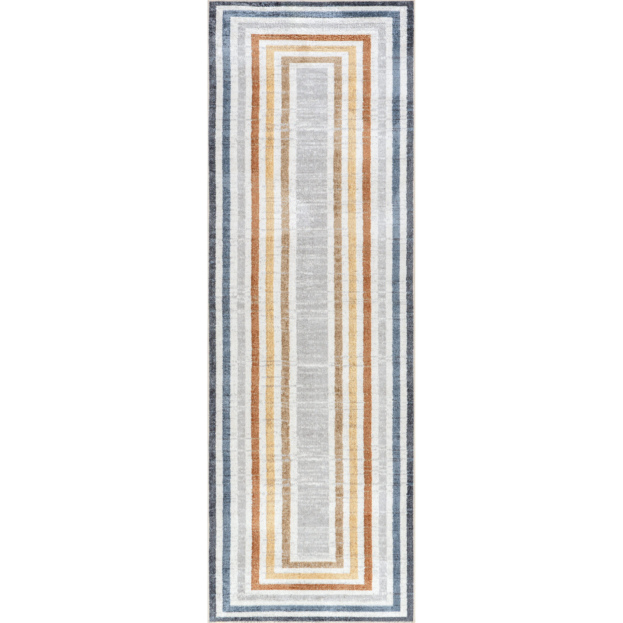 Hokku Designs Alienor SpinClean Striped Machine Washable Area Rug ...