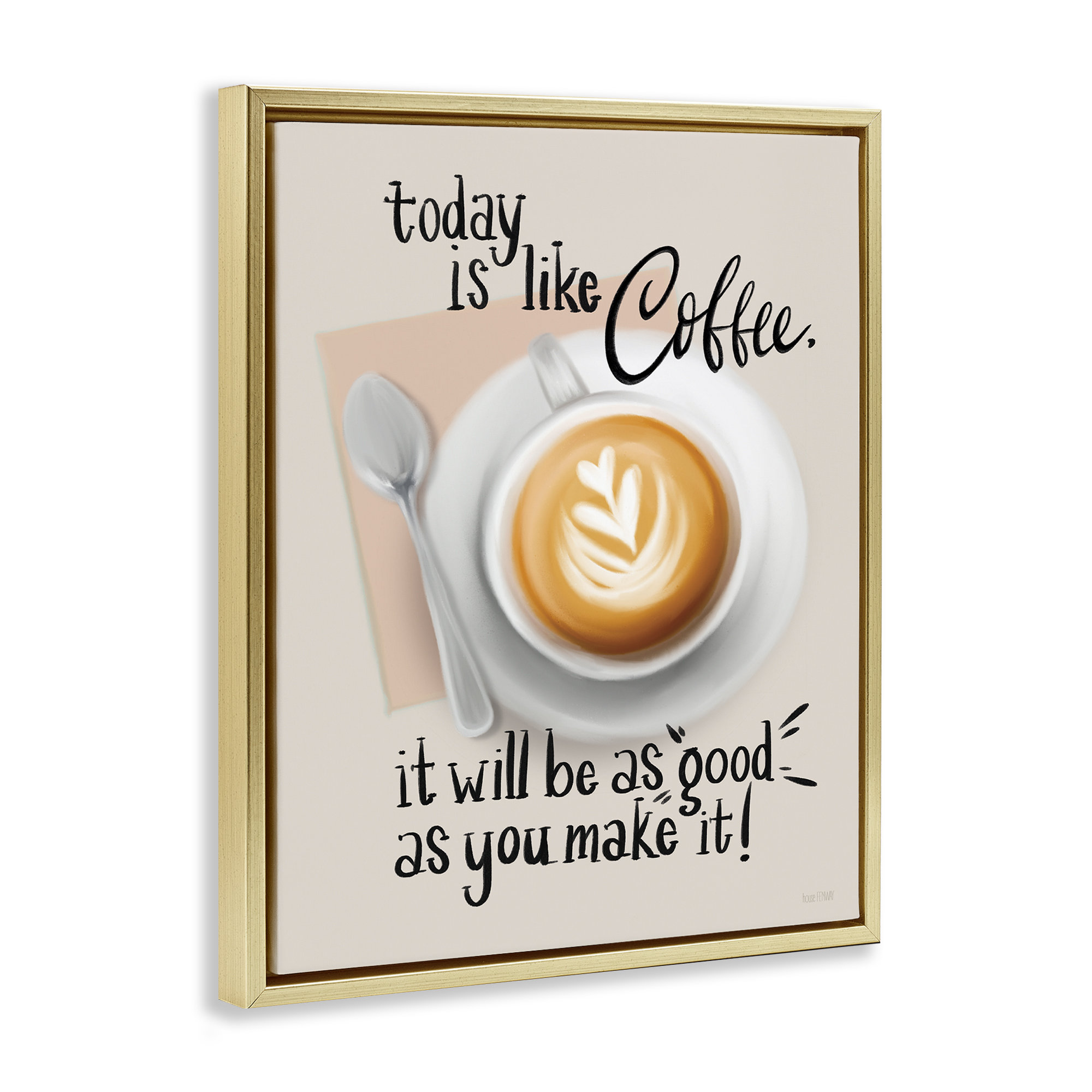 Winston Porter Today Is Like Coffee Floater Canvas Wall Art by House ...