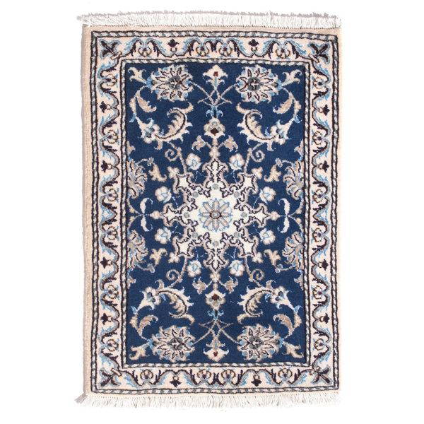 Morgenland Oriental Persian rug - Nain - 90 x 60cm - blue | Wayfair.co.uk