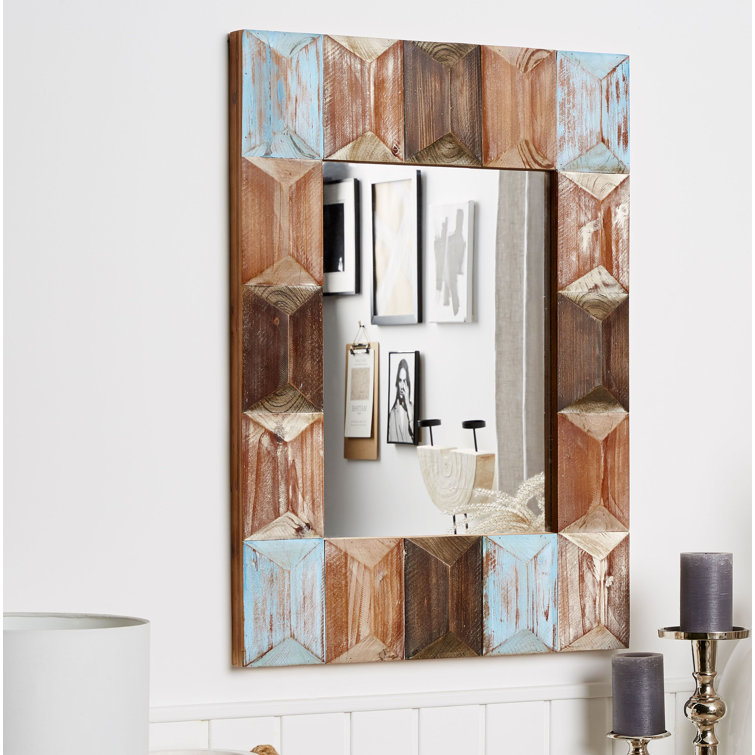 Union Rustic Treyvon Rectangle Wood Wall Mirror | Wayfair.co.uk
