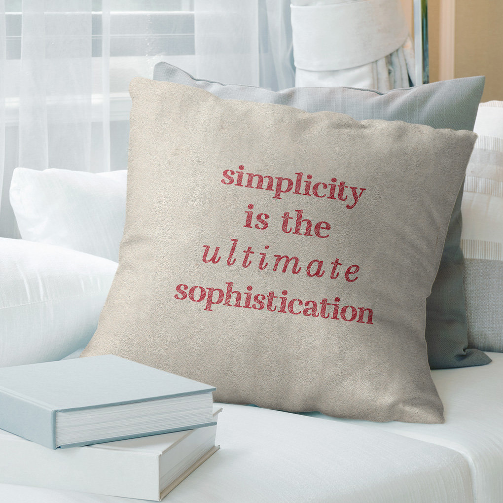 ArtVerse Handwritten Simple & Sophisticated Quote Pillow Cover | Wayfair