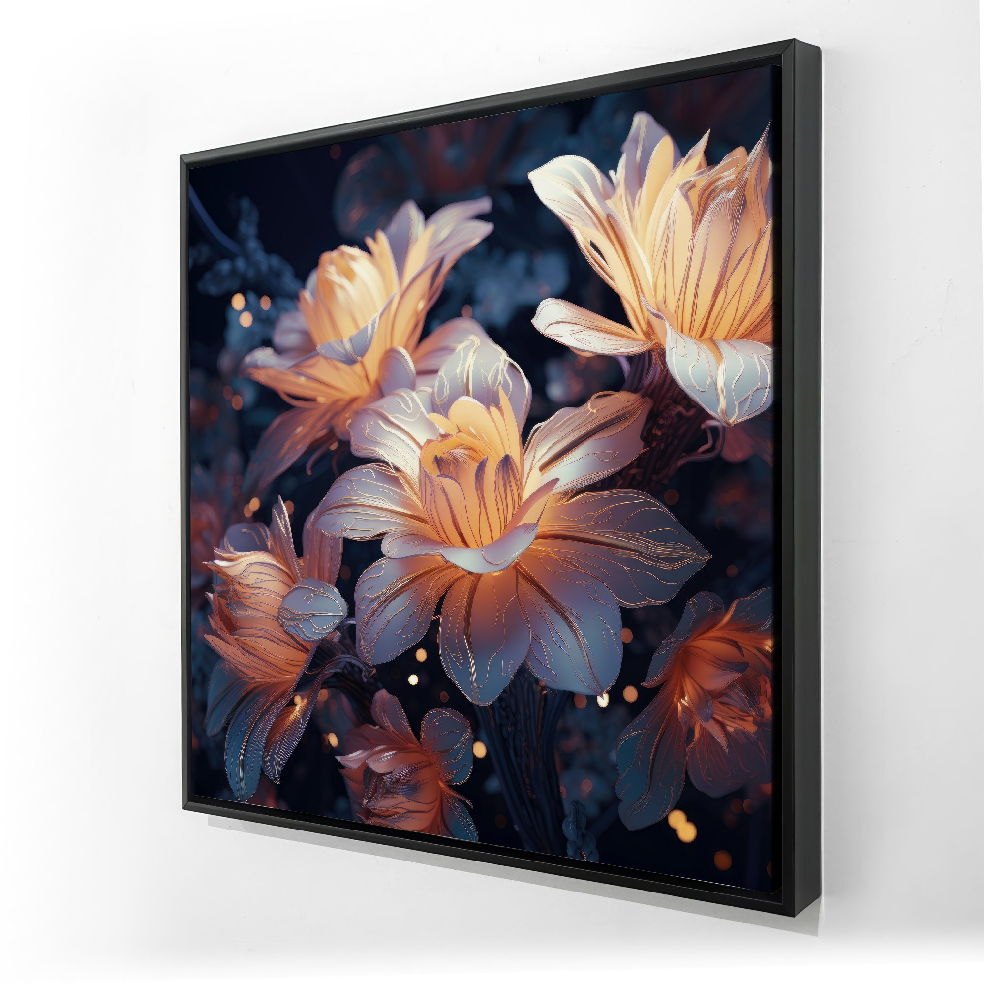Lark Manor™ Pixie flowers - 24"x24" Framed canvas | Wayfair