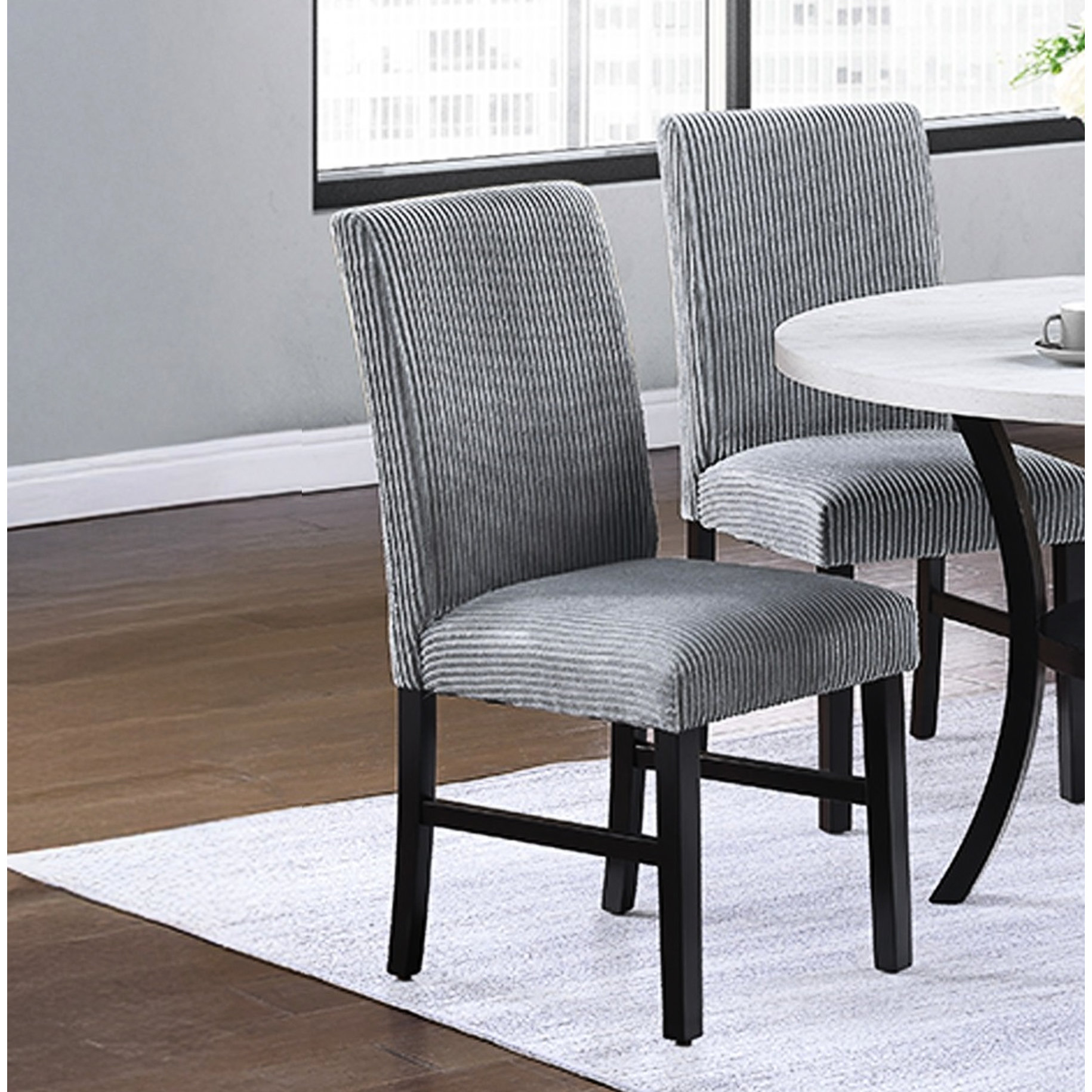 Latitude Run® Fog Corduroy 2Pc Dining Chair , Modern Look, Slightly ...