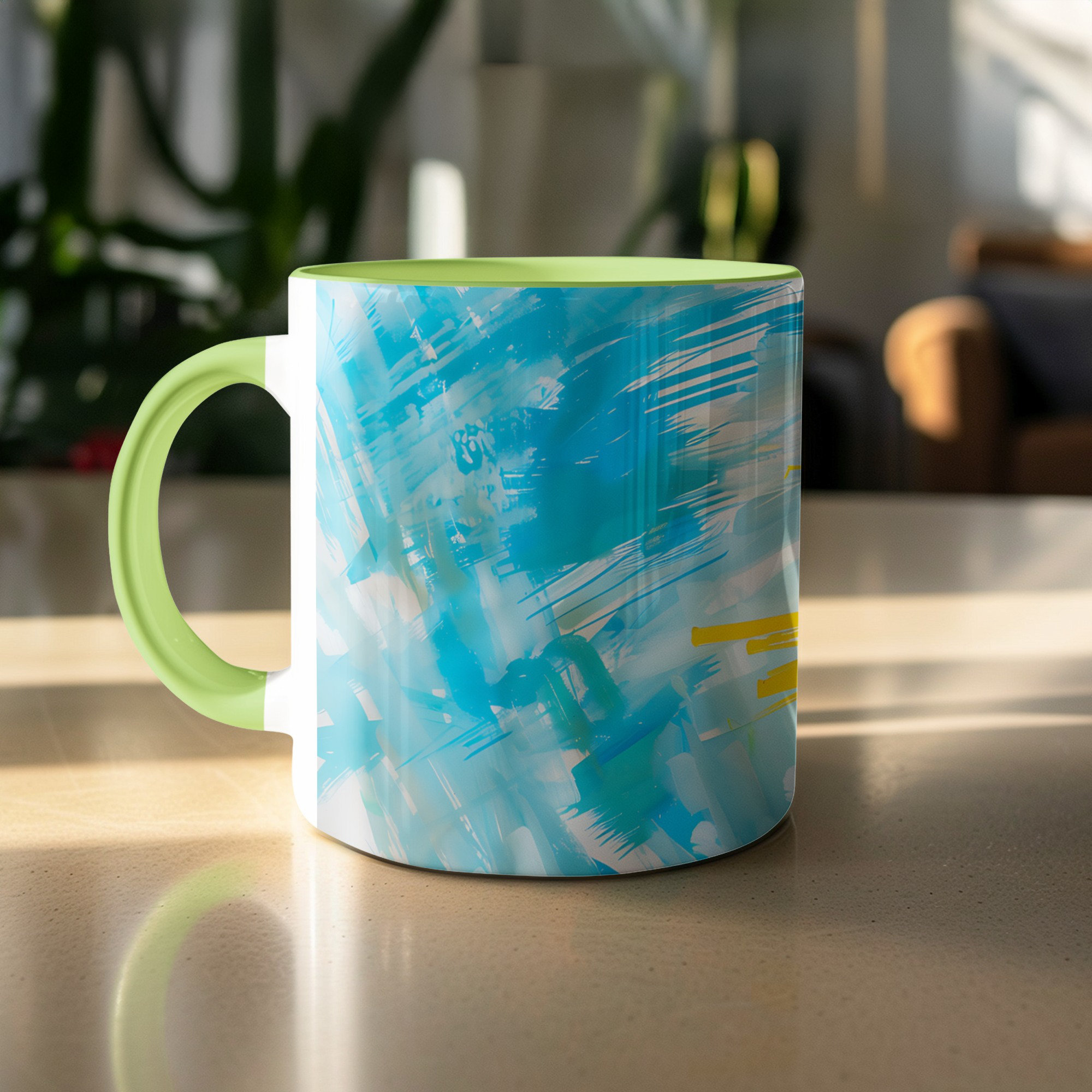 East Urban Home Kids Drawing Style 11oz Accent Mugs – White Ceramic ...