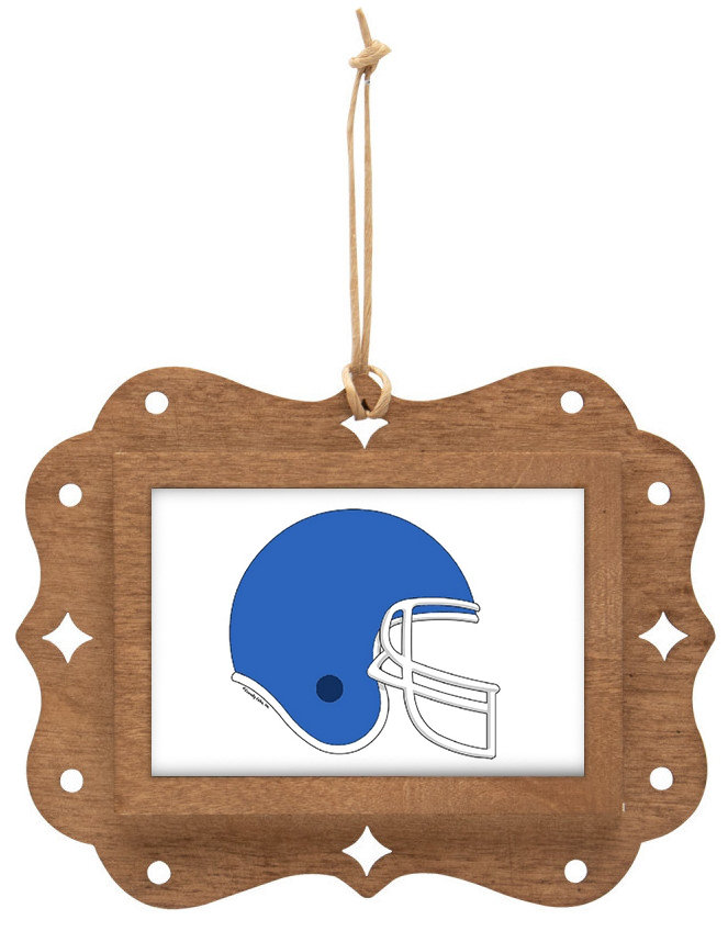 Printed Perfection Personalized Football Helmet - Light Blue Laser Cut ...