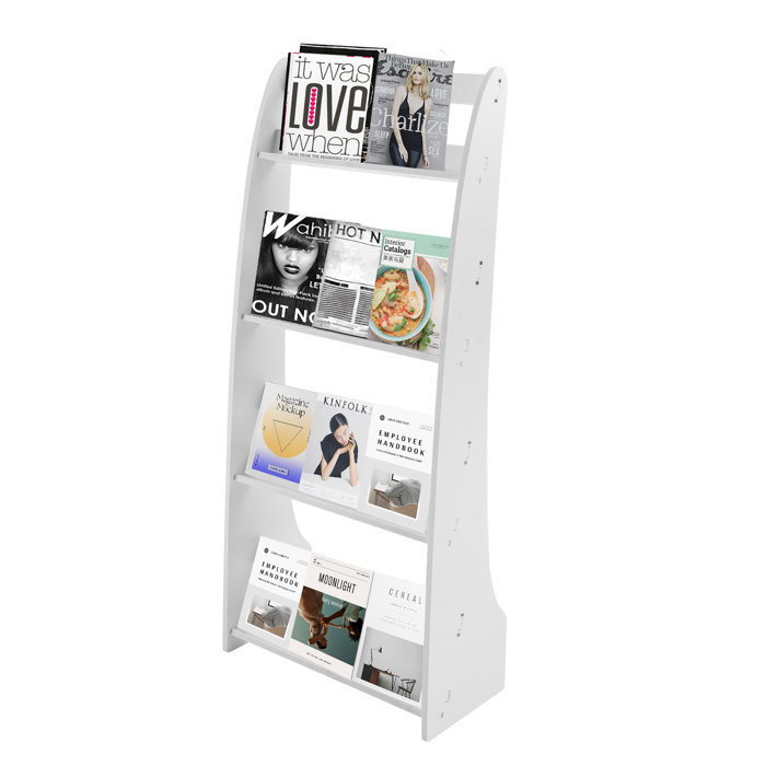 Ebern Designs Wood Free Standing Magazine Rack | Wayfair