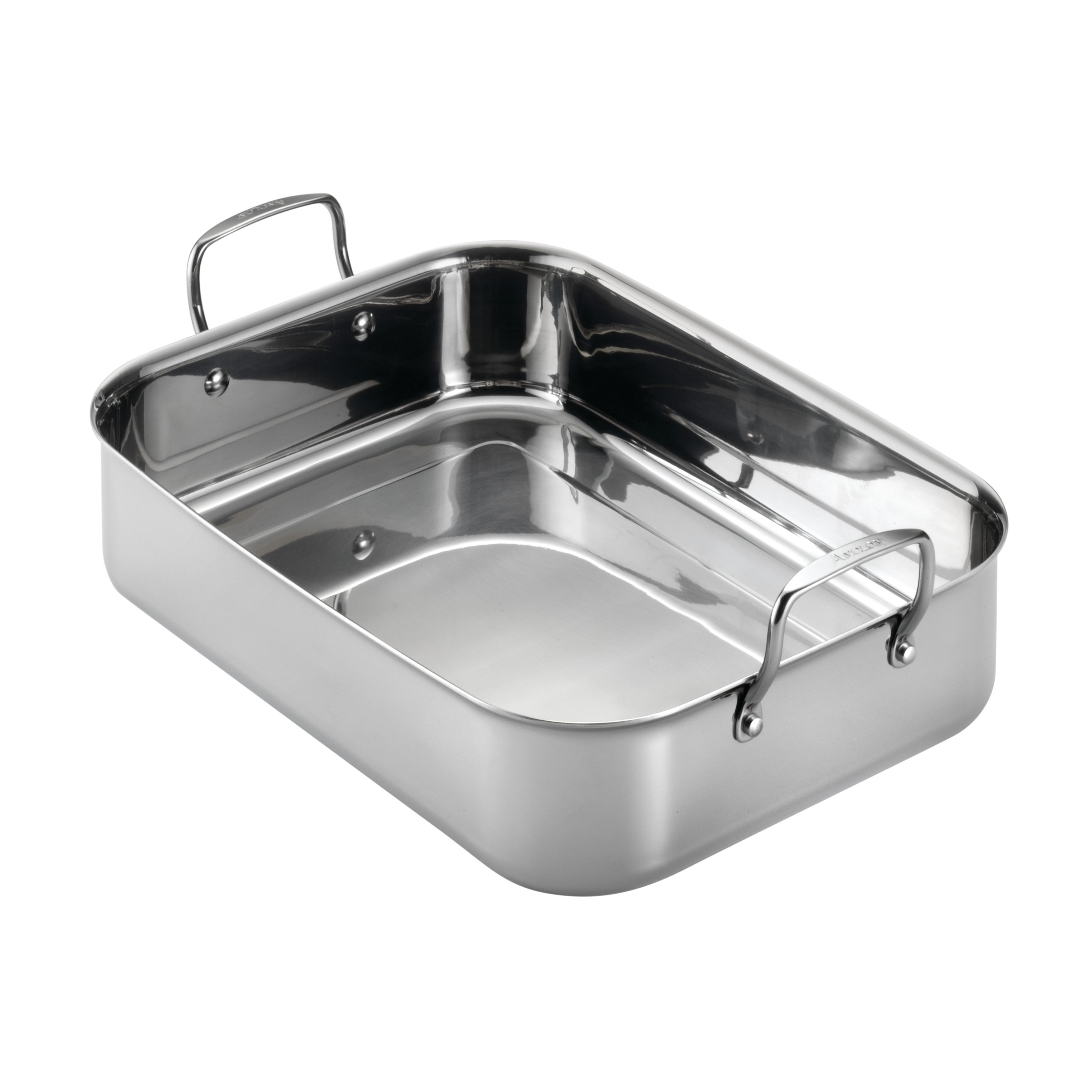 Anolon Tri-Ply Clad Stainless Steel Roaster / Roasting Pan with ...