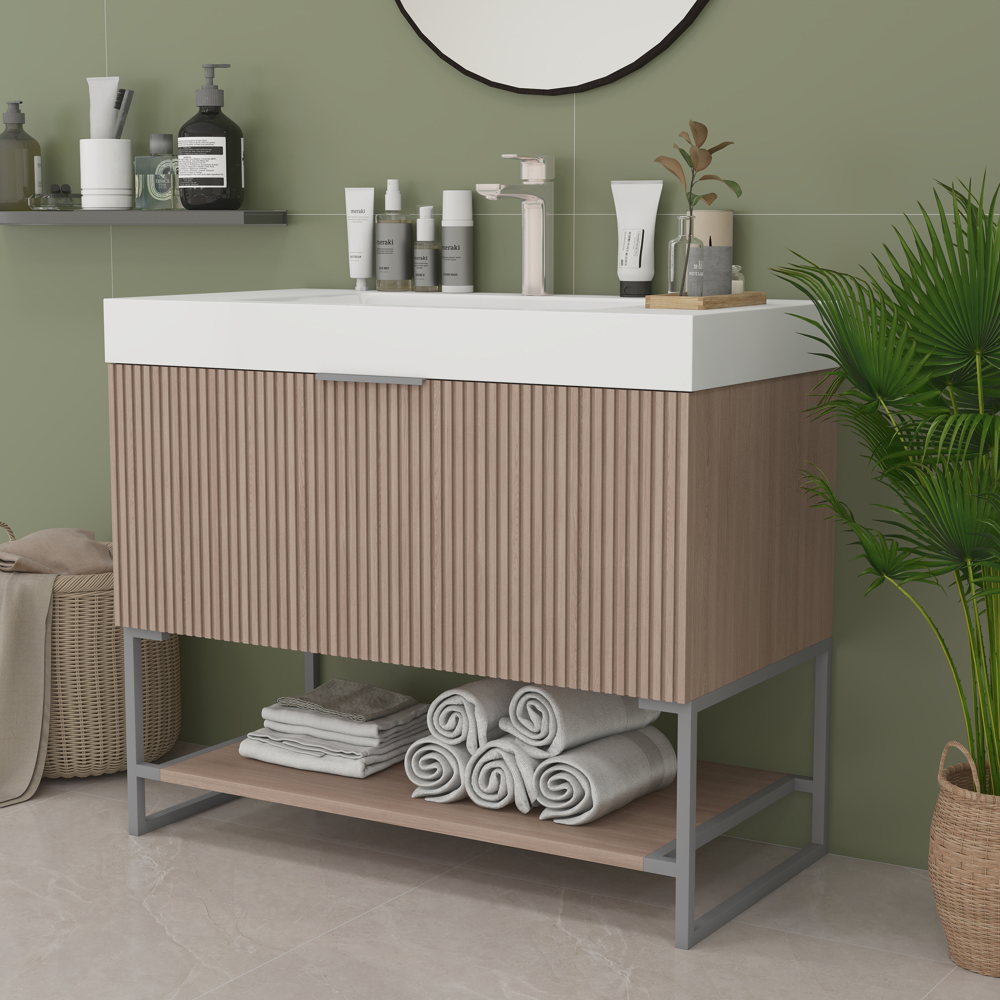 Ebern Designs Modern Bathroom Vanity Sets | Wayfair