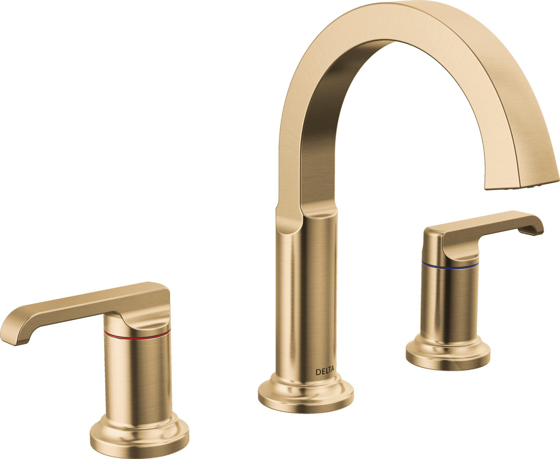 Delta Tetra 3-Hole Widespread Bathroom Faucet, 2-Handle Bathroom Sink ...