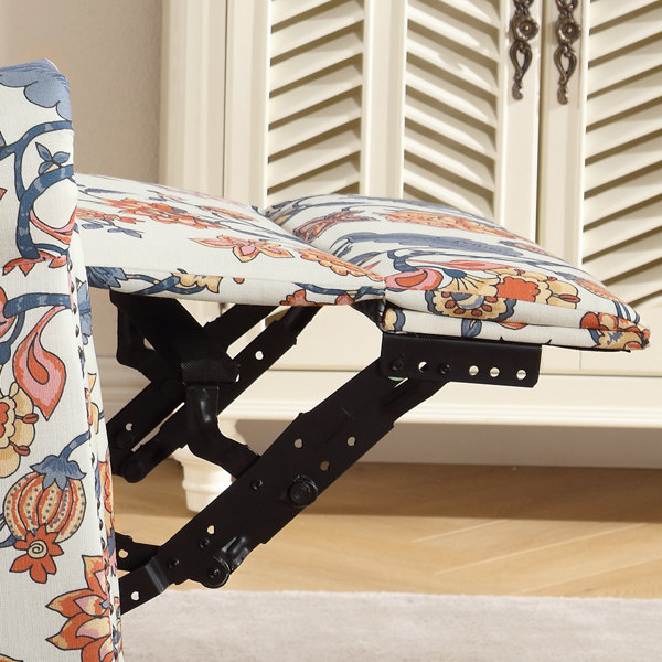 Red Barrel Studio® Asir 27.5" Floral Manual Swivel Rocker Glider ...