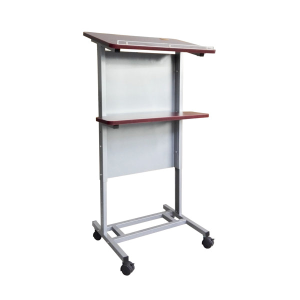 FixtureDisplays 48'' Aluminum Full Podium with Wheels | Wayfair