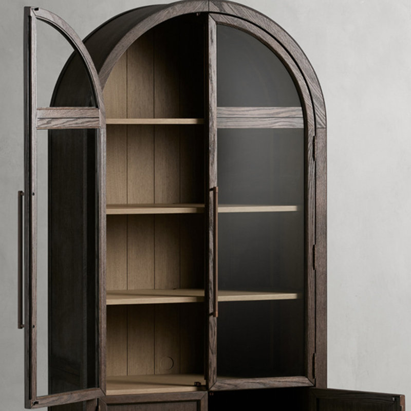 QUACOMFOR Retro Simple Black Solid Wood Bookcases | Wayfair