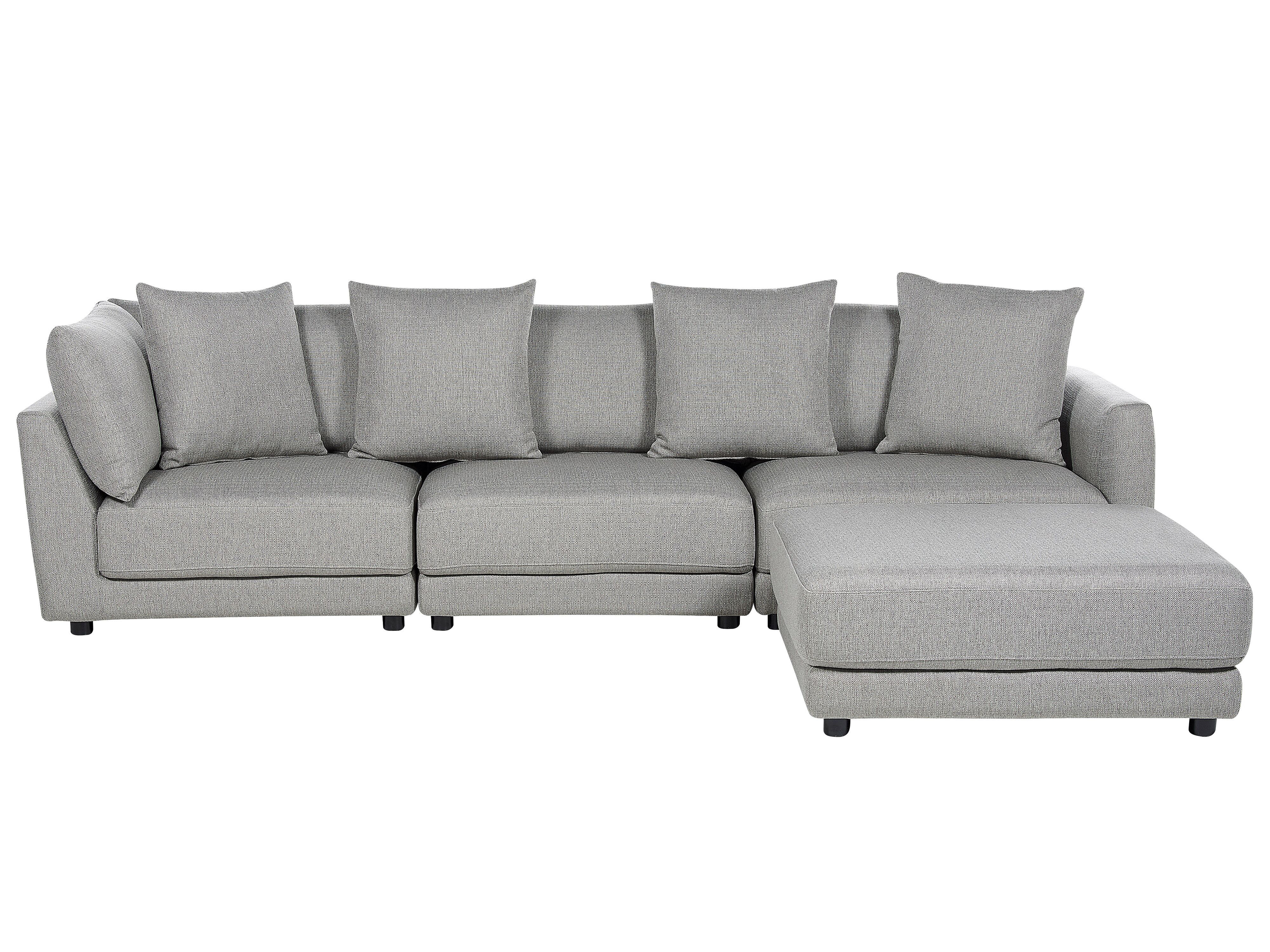 Brayden Studio 3 Seater Fabric Sofa with Ottoman Bracelynn | Wayfair.co.uk