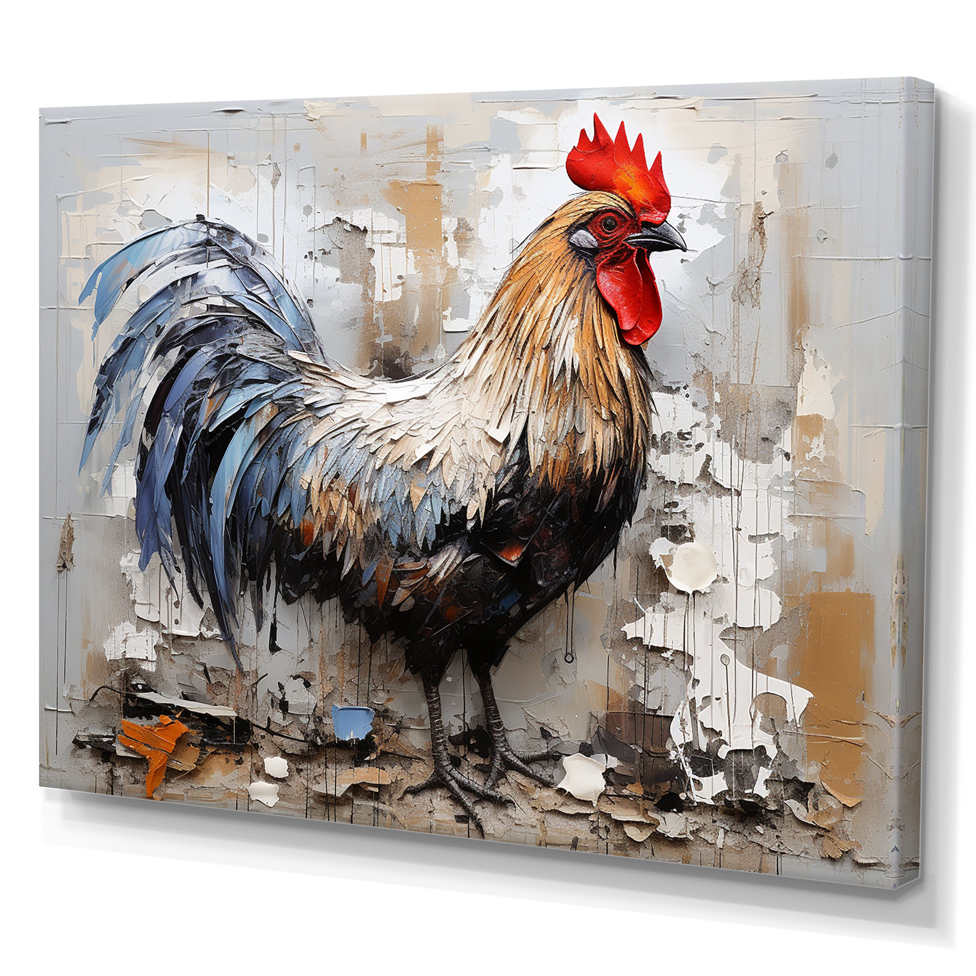 August Grove Loyal Rooster Portrait III - Rooster Animal Wall Decor ...
