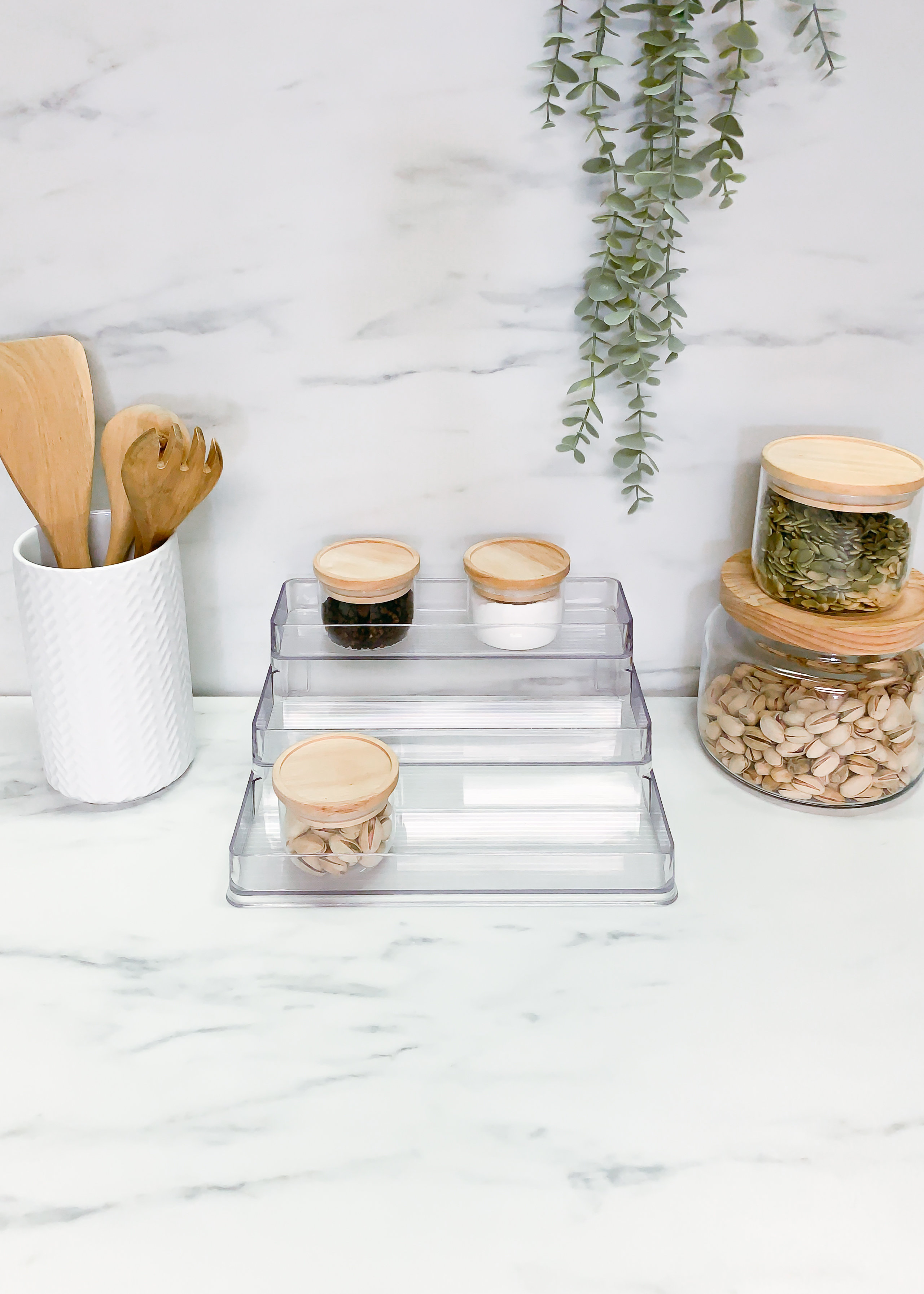 Wrought Studio 3 Tier Stadium Jar Spice Rack Kitchen & Pantry Organizer ...