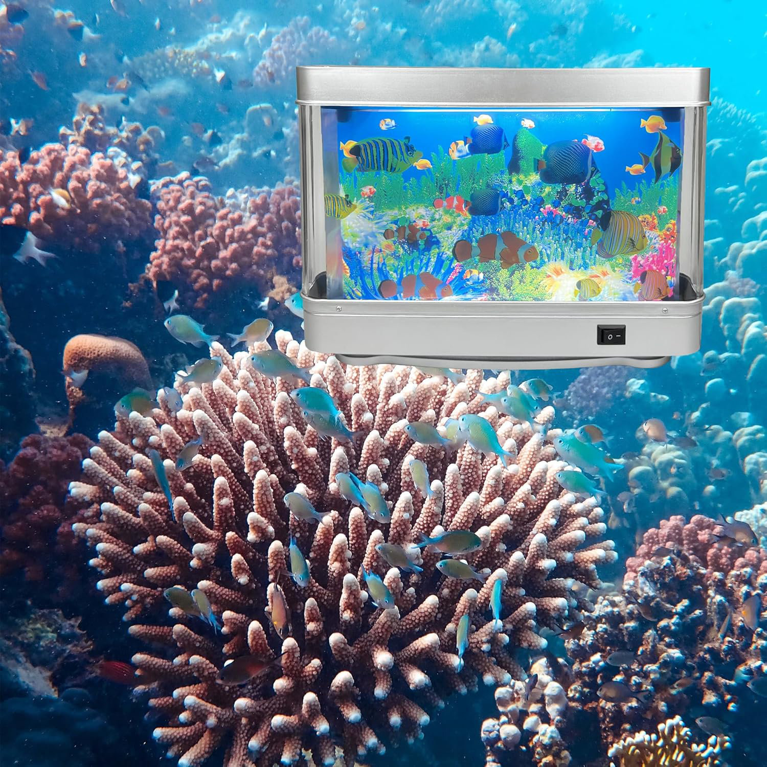 Wrought Studio™ Fake Fish Tank Mini Aquarium,Artificial Tropical Fish ...