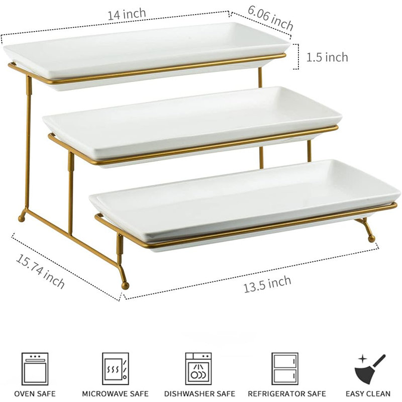 Mercer41 3-tier Collapsible Metal Dessert Stand | Wayfair