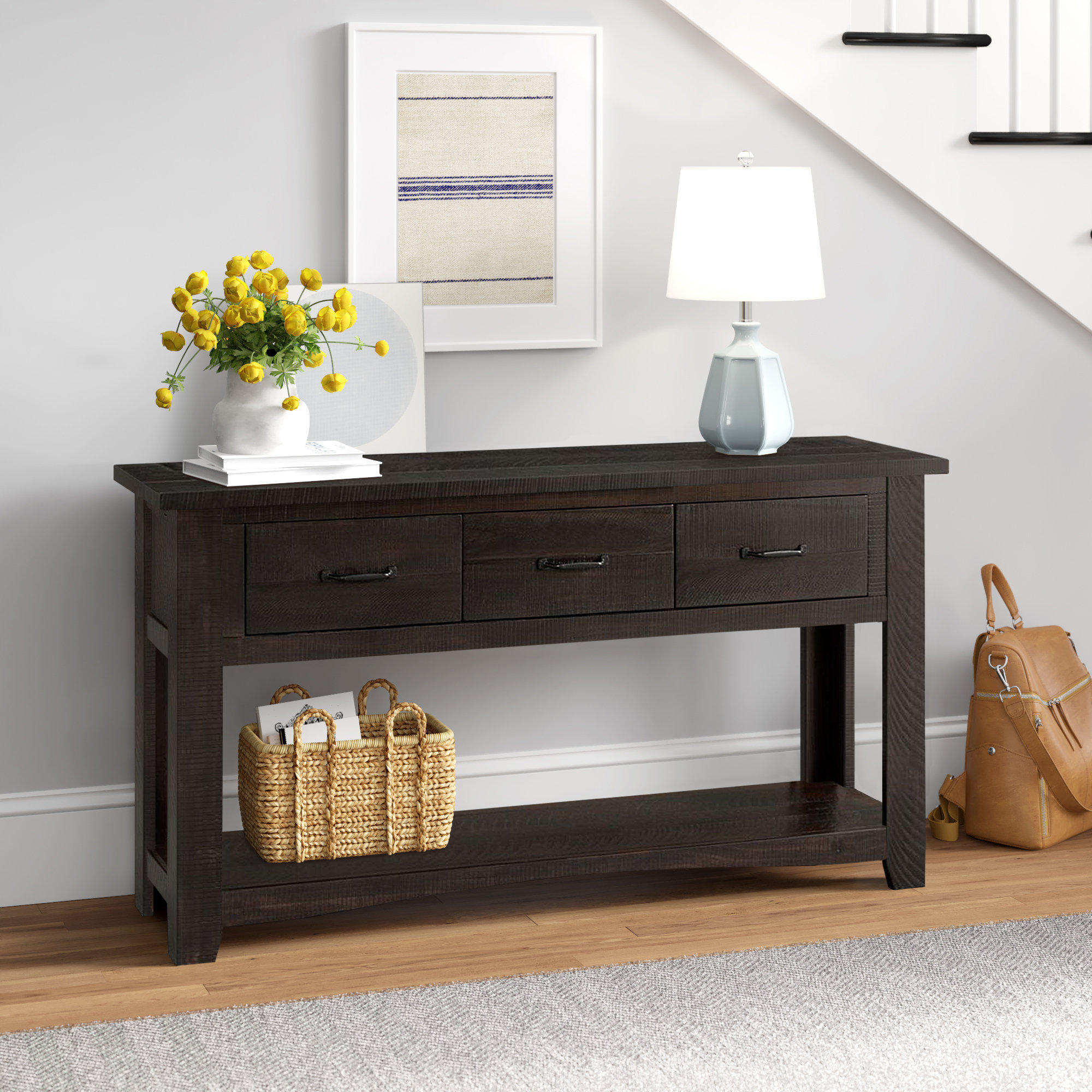 Red Barrel Studio® Tadyn 55" Solid Wood Console Table & Reviews | Wayfair