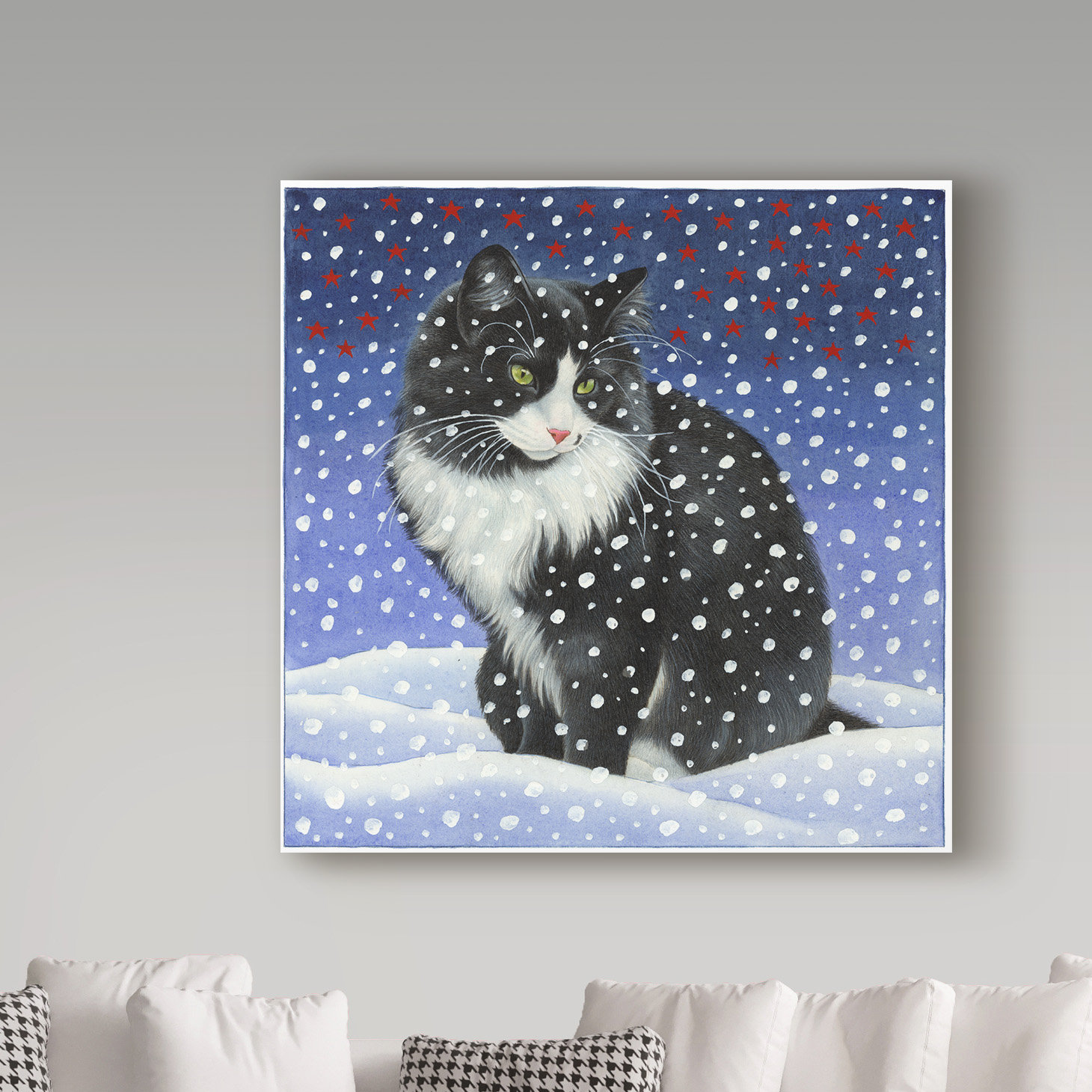Lark Manor™ Furtado 'Black and White Cat 1' Acrylic Painting Print on ...