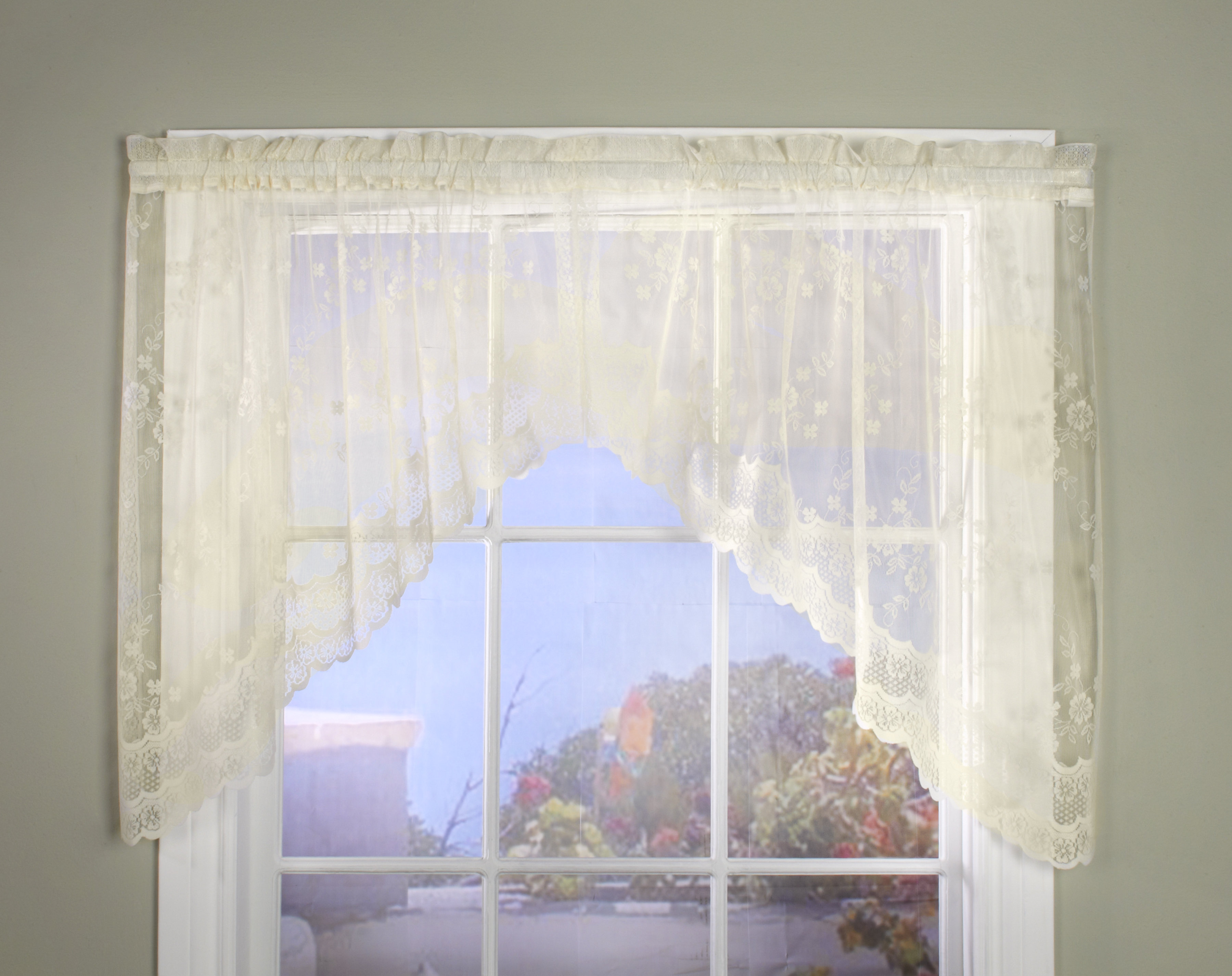 Ophelia & Co. Katelynn Lace Hem Rod Pocket 72" Window Valance & Reviews ...