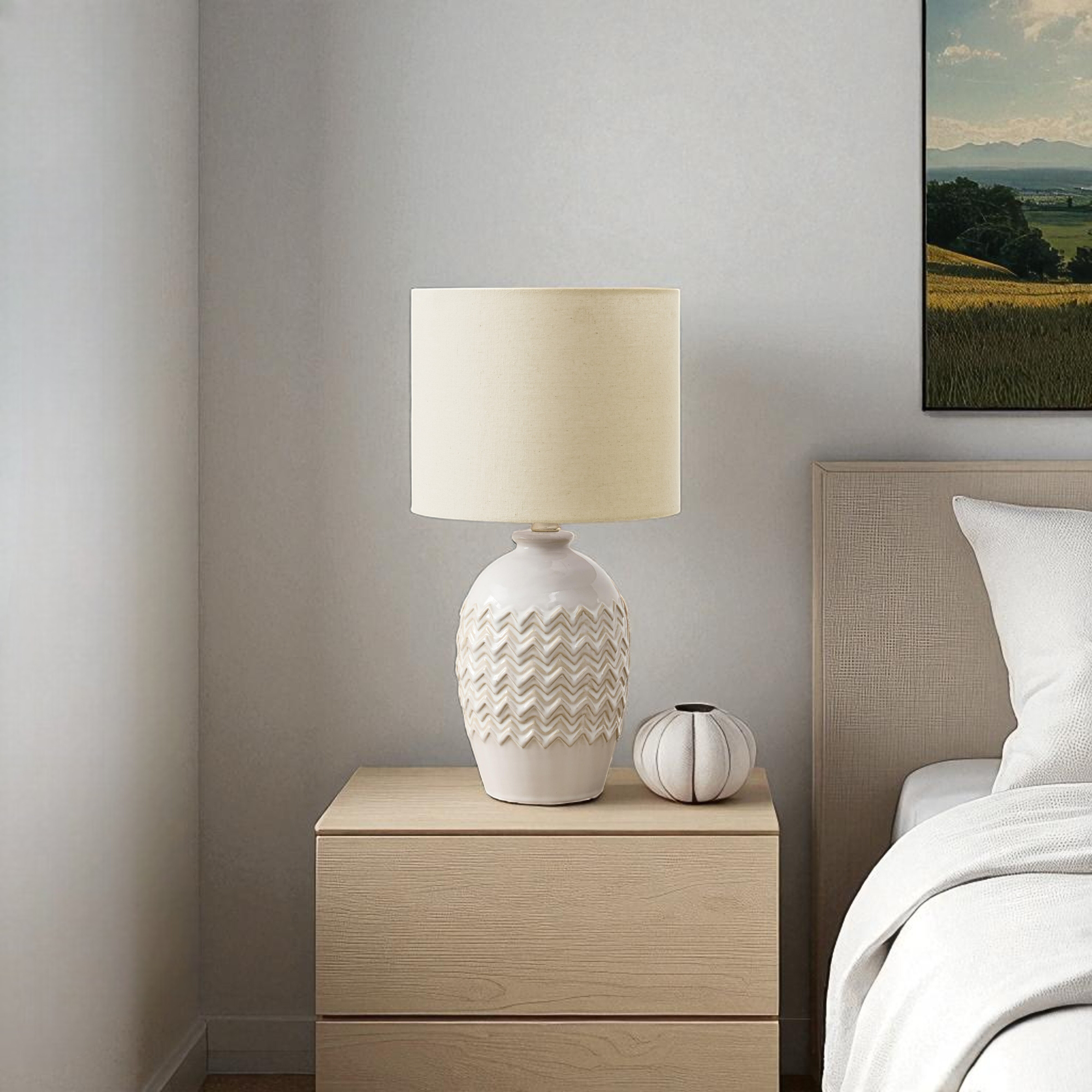 Livi Homes Nami Ivory Ceramic Table Lamp - Wayfair Canada