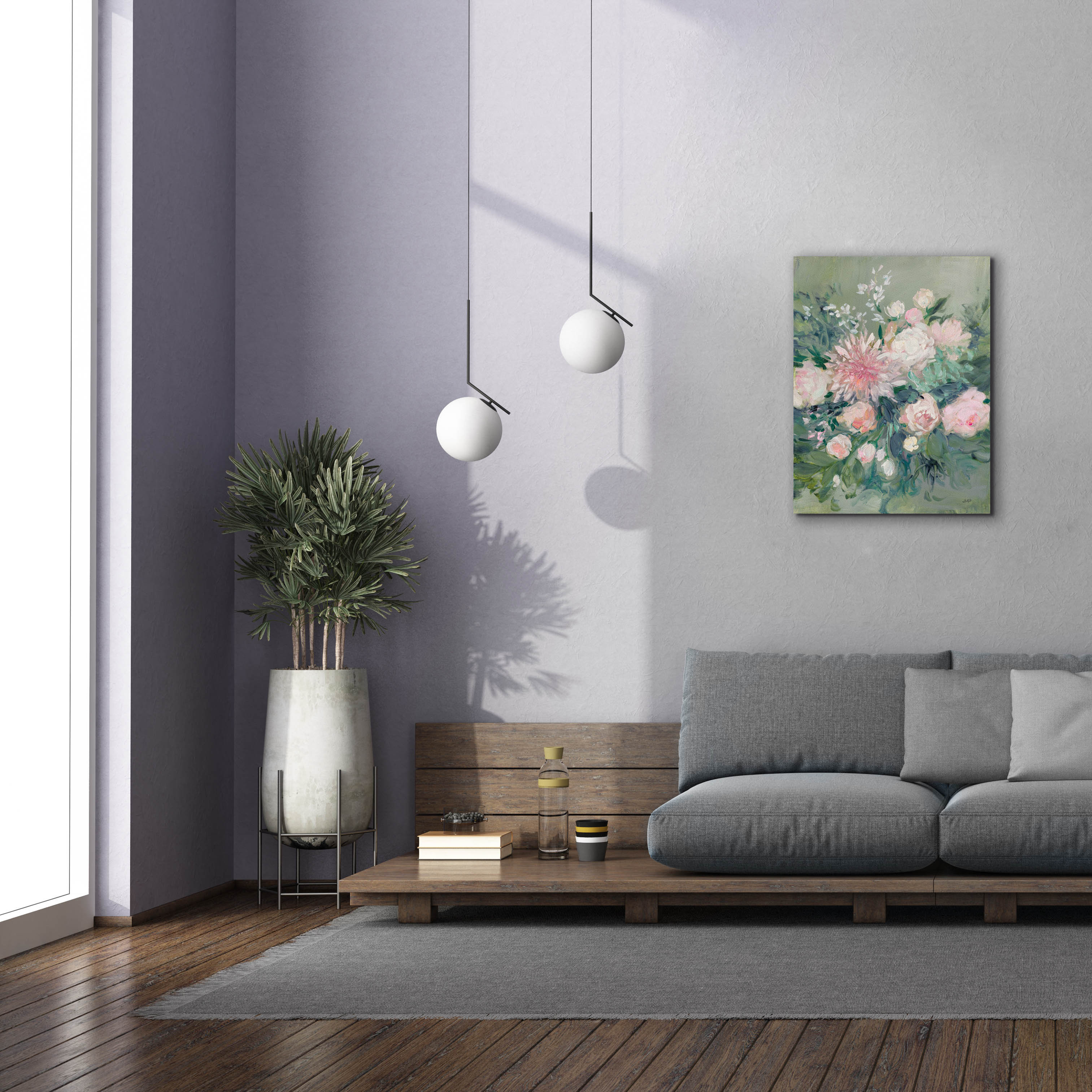 Winston Porter Romantic Rendezvous Florals 1' by Julia Purinton Canvas Wall Art | Wayfair