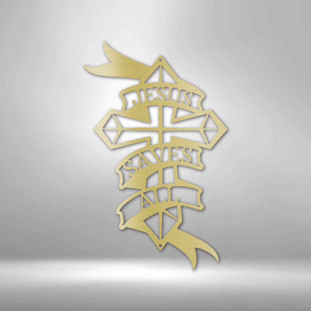 Trinx Erel Jesus Saves All Steel Sign Wall Decor | Wayfair