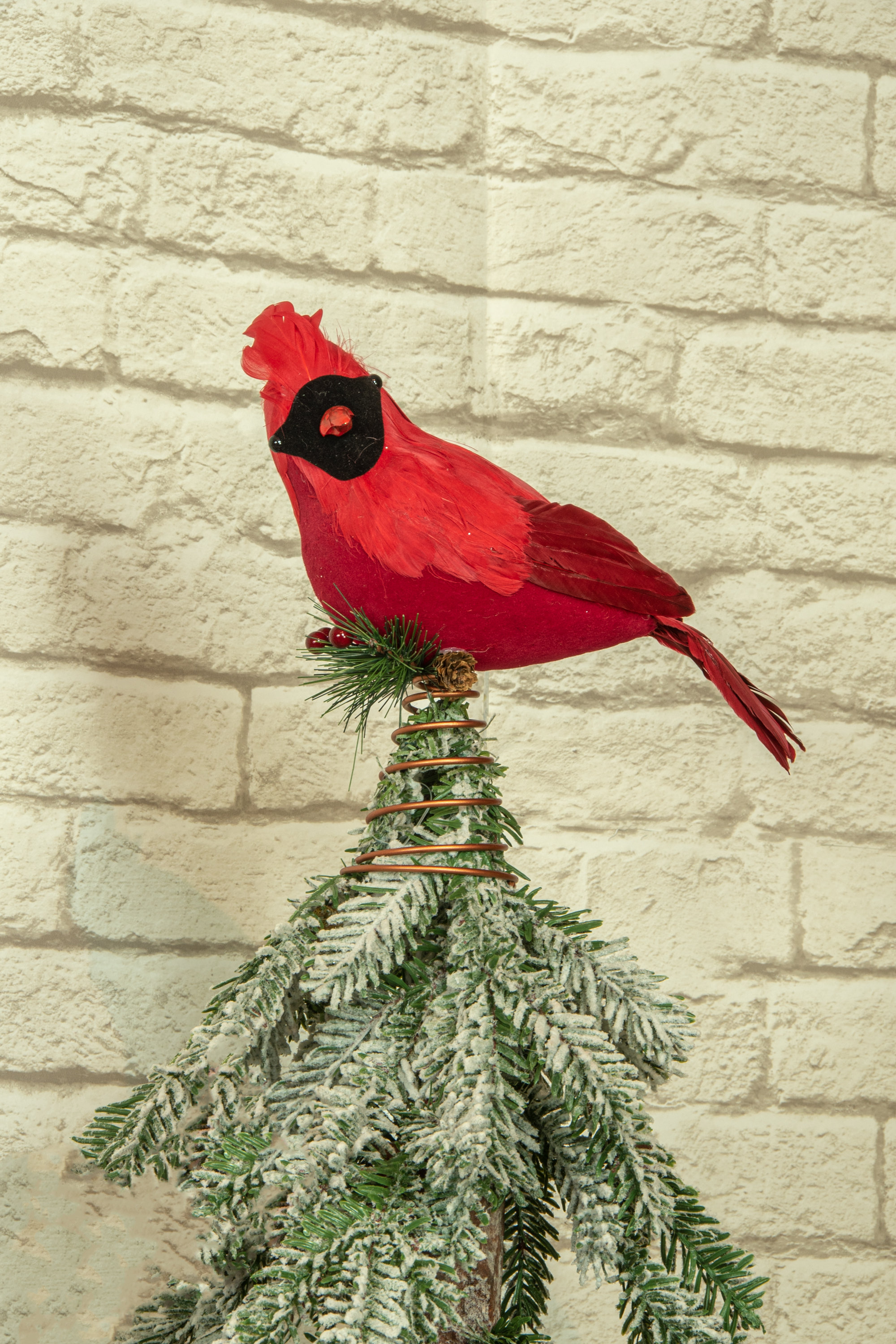 The Holiday Aisle® Holly Feather Cardinal Tree Topper & Reviews ...