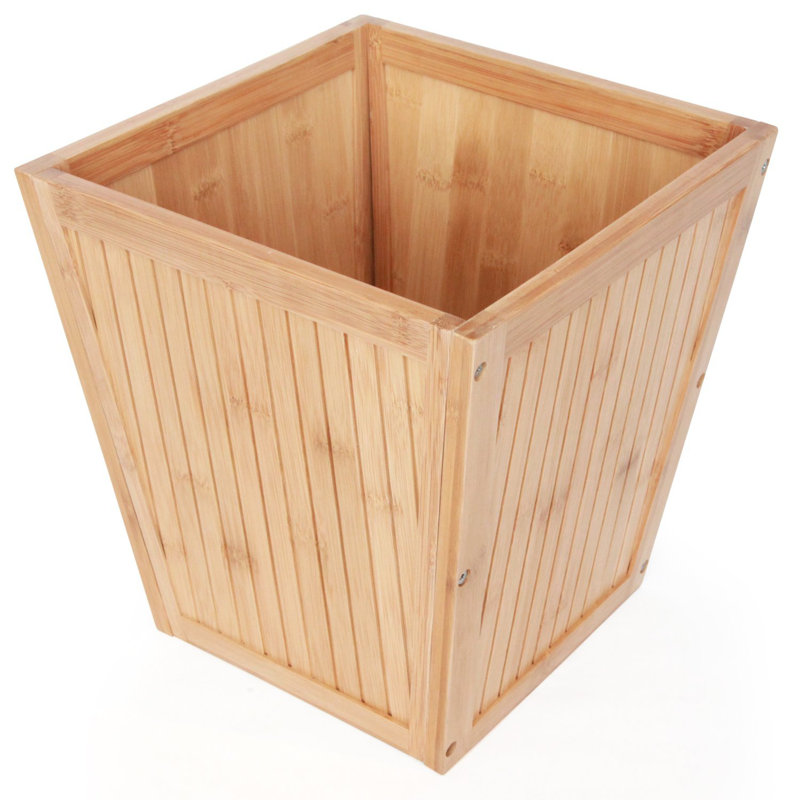 Toilet Tree Products Recycle Bins 5 Gallon Solid Wood Trash Can | Wayfair