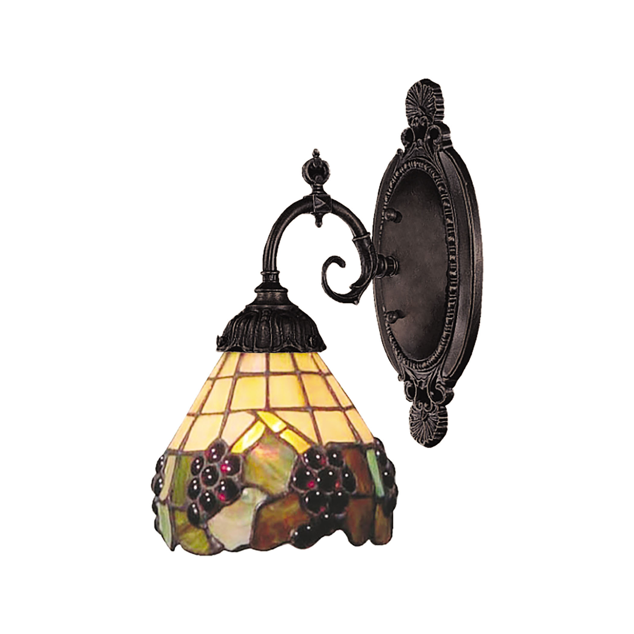 Lark Manor™ Anghelache 1 - Light Dimmable Tiffany bronze Armed Sconce ...