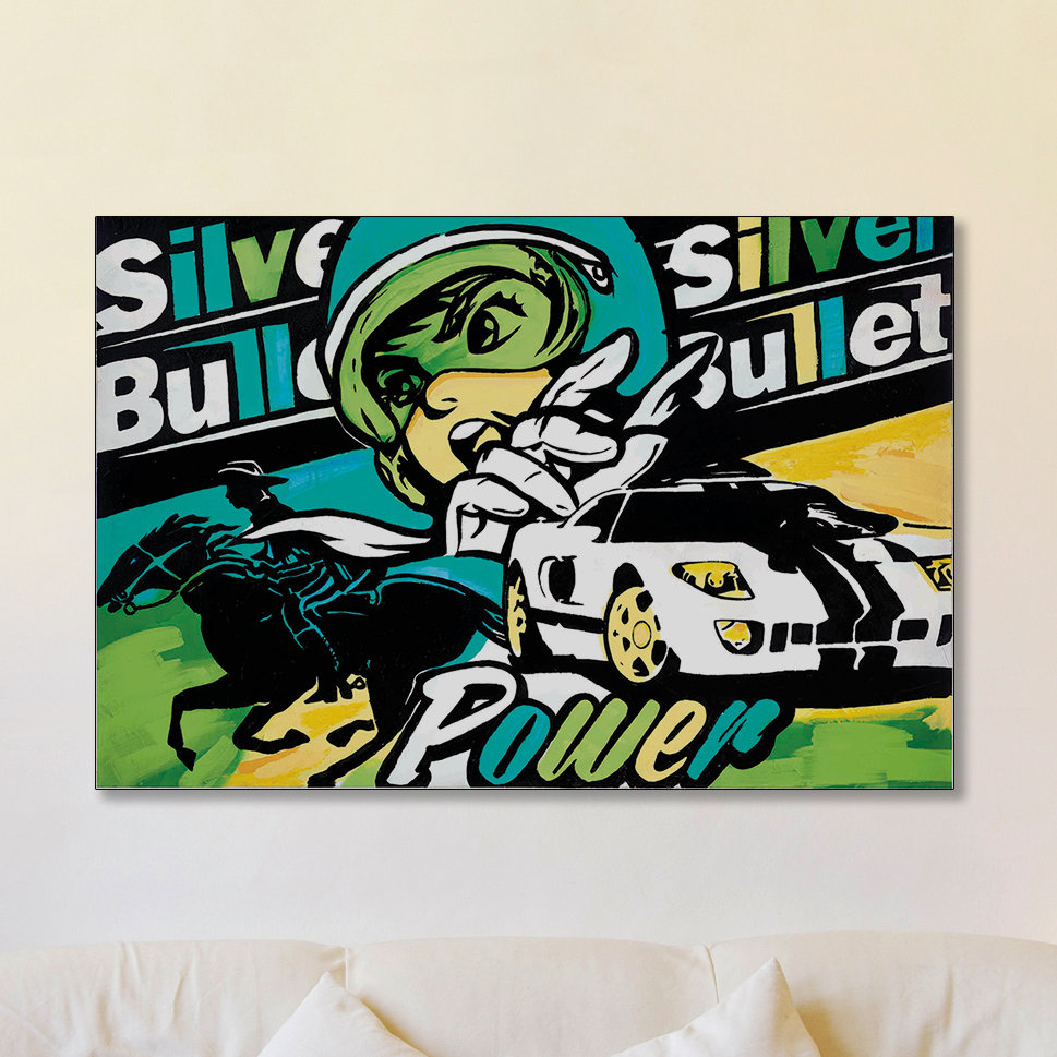 Marmont Hill 'Silver Bullet' Print on Wrapped Canvas | Wayfair