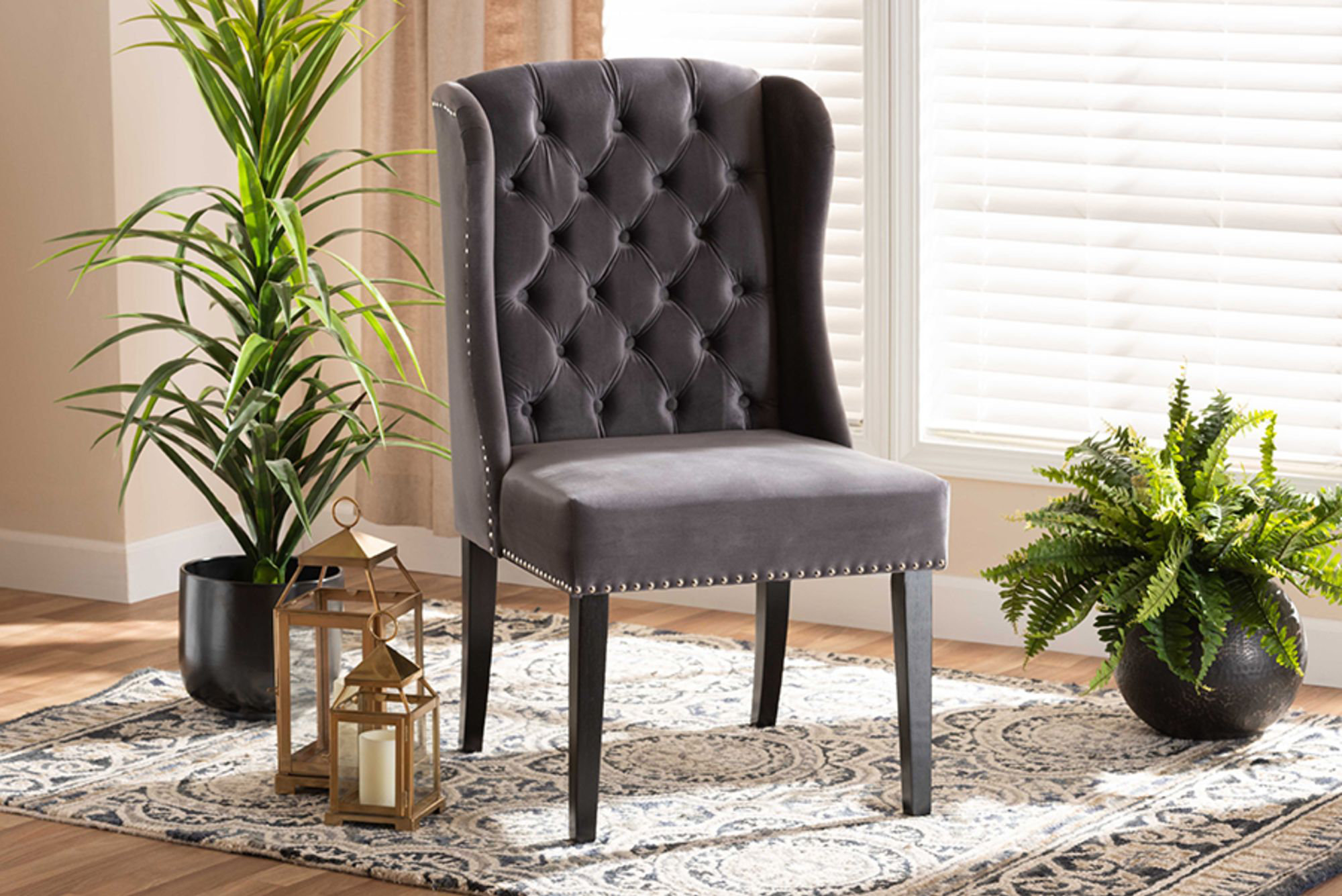 Rosdorf Park Doro Pedric Tufted Wingback Side Chair - Wayfair Canada