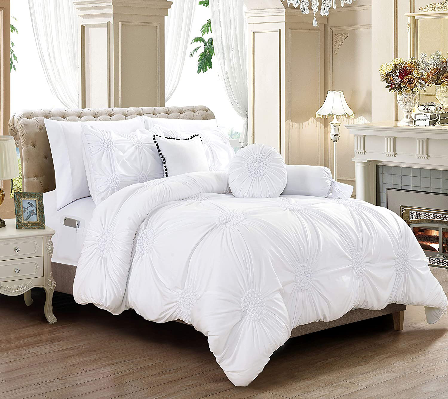 ELEGANT COMFORT Microfiber Reversible 10 Piece Comforter Set & Reviews ...