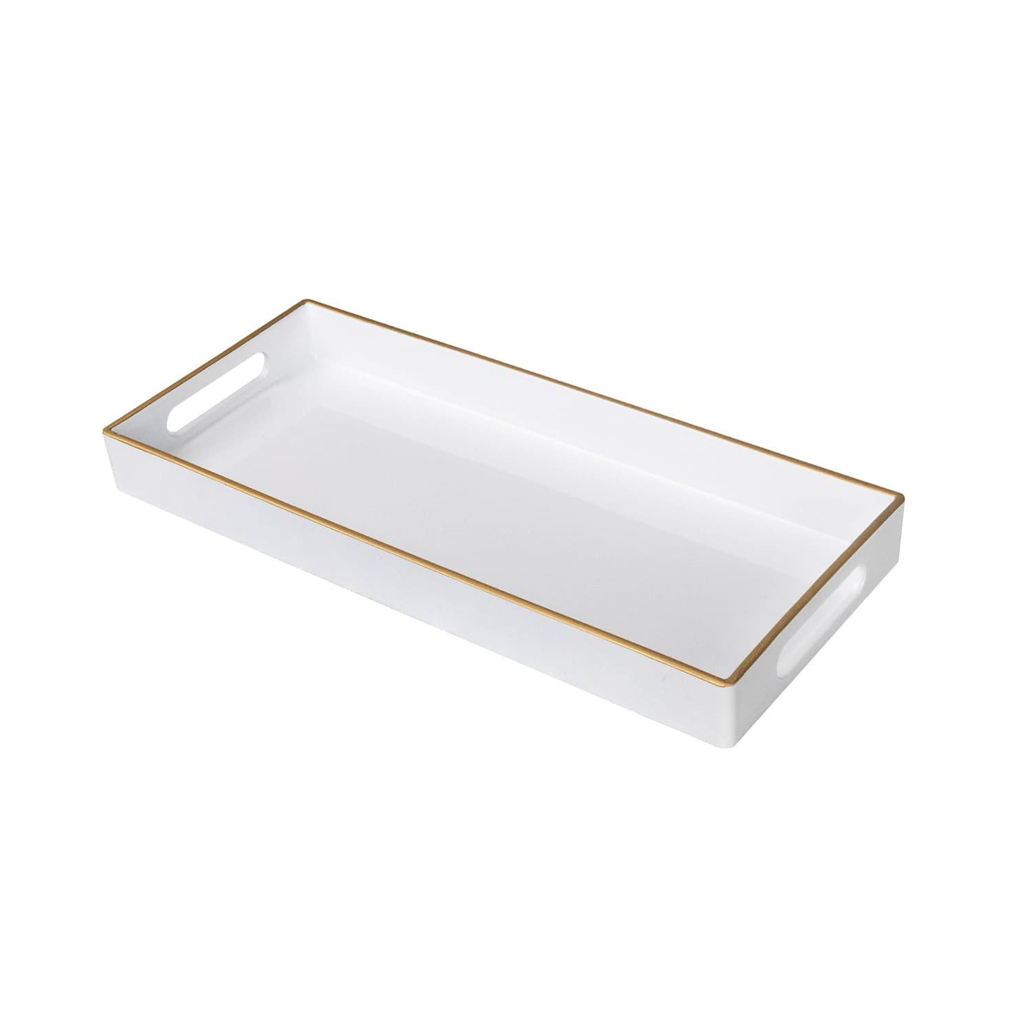 Everly Quinn Decorative tray, rectangular tray with handle, vanity tray ...