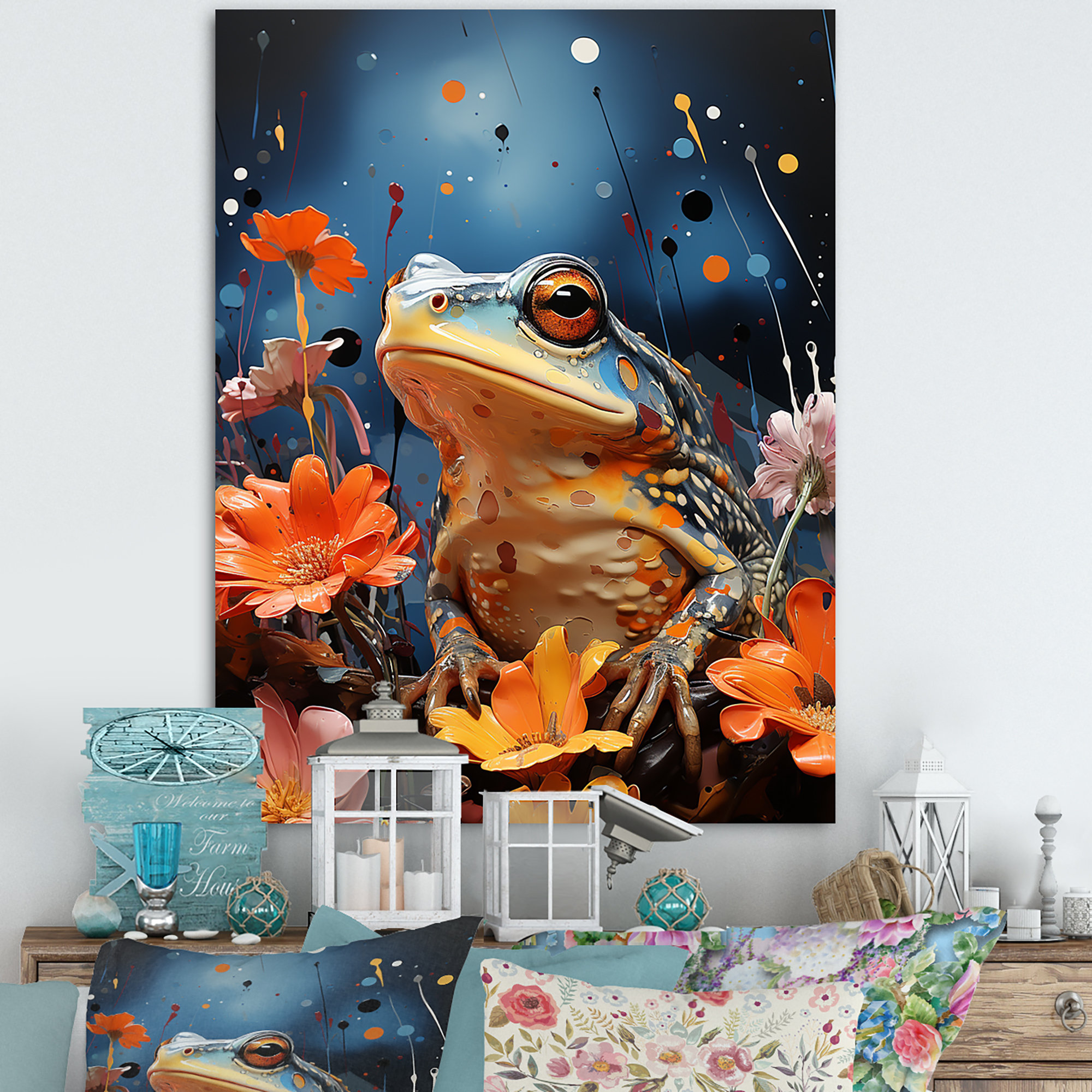 Winston Porter Expressionist Frog Movement I On Canvas Print | Wayfair